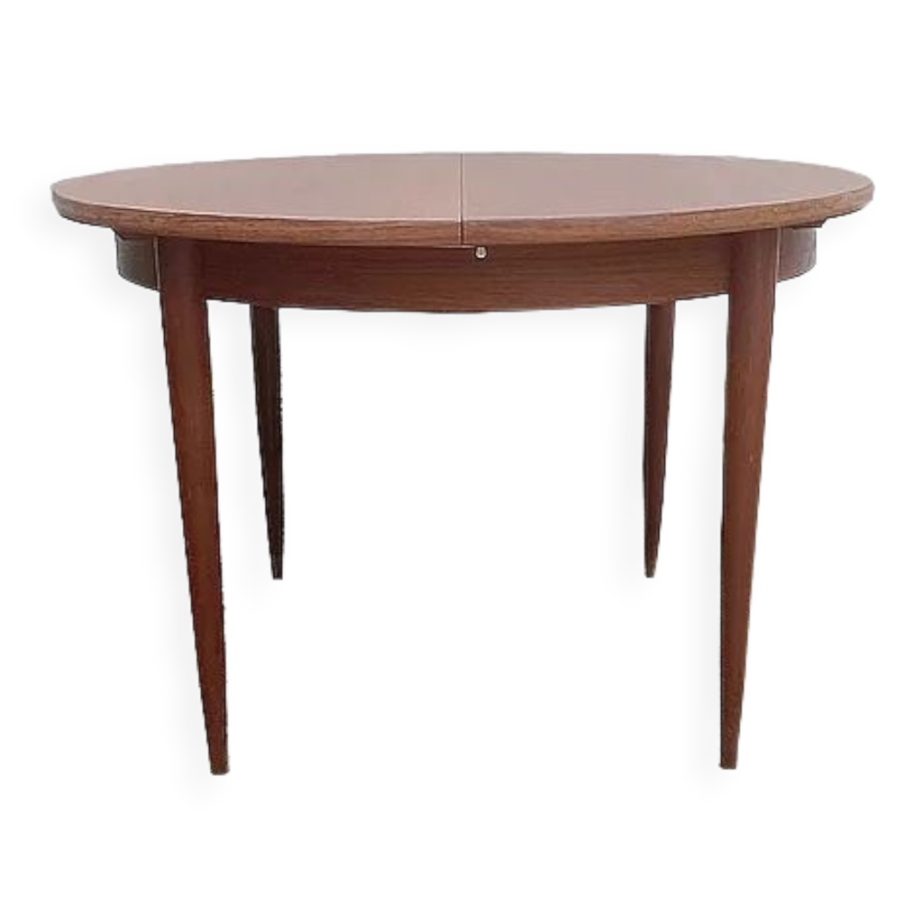 Scandinavian 1960s round extendable dining table | Selency