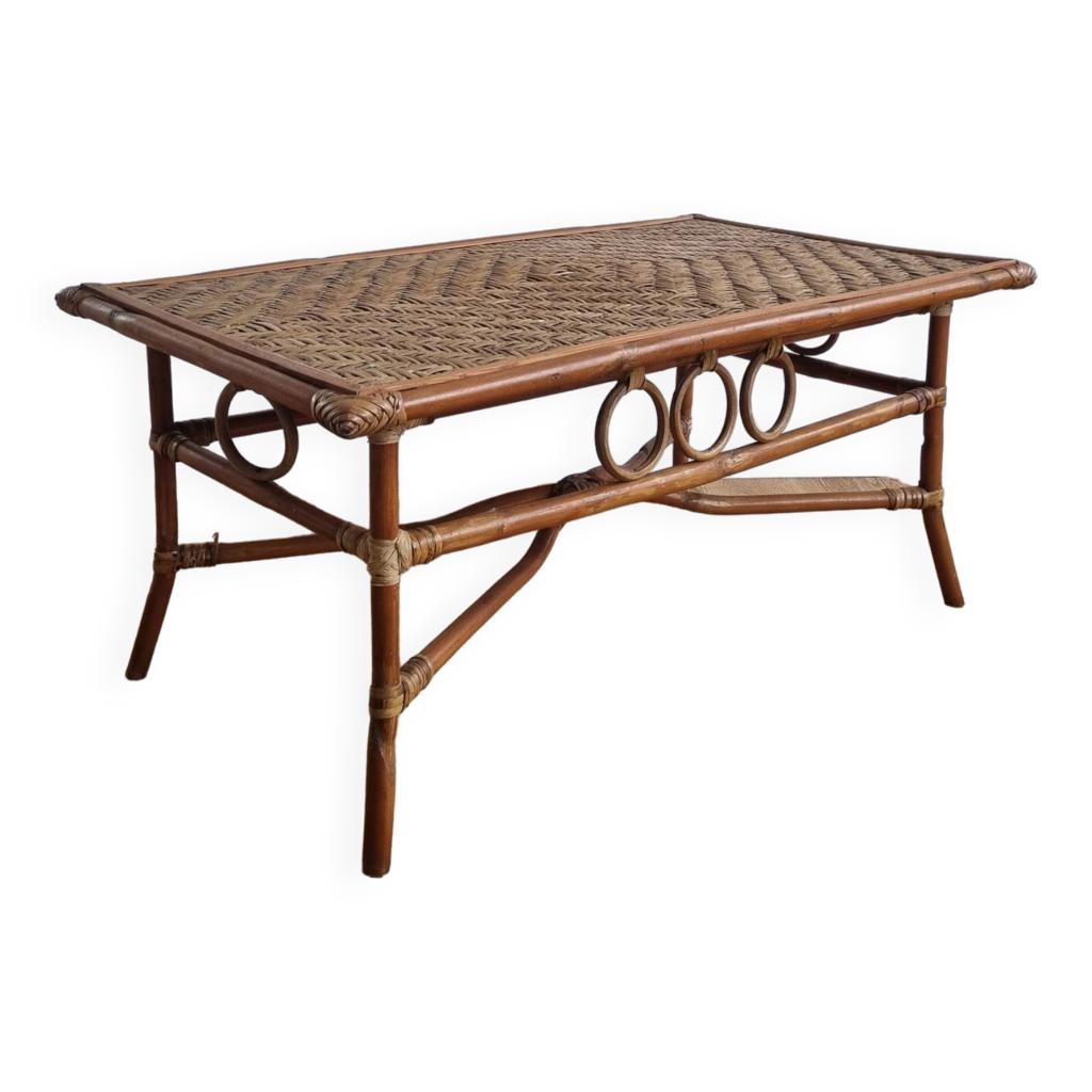 Table basse en rotin | Selency