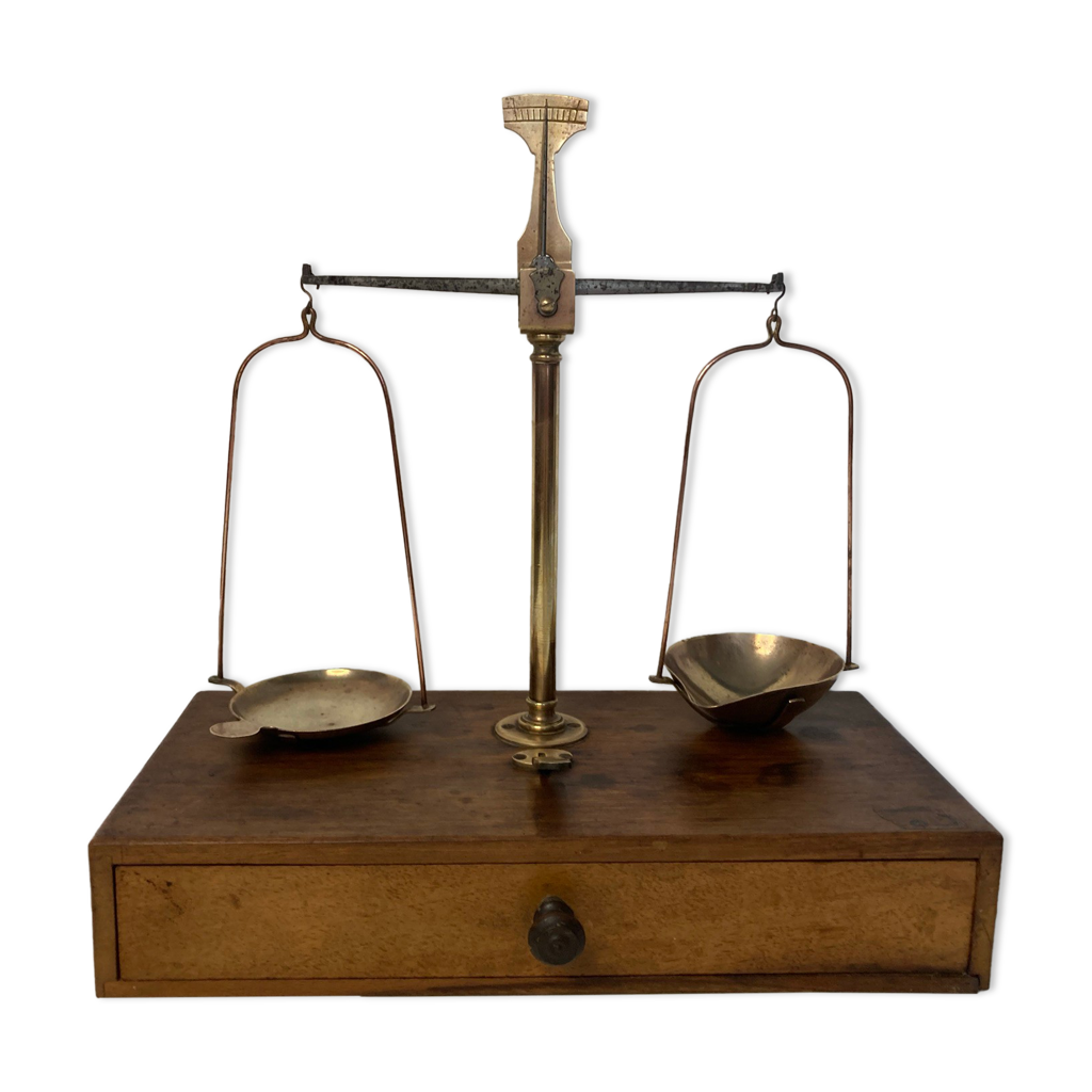 Ancienne balance de précision trébuchet pharmacie vers 1920 | Selency