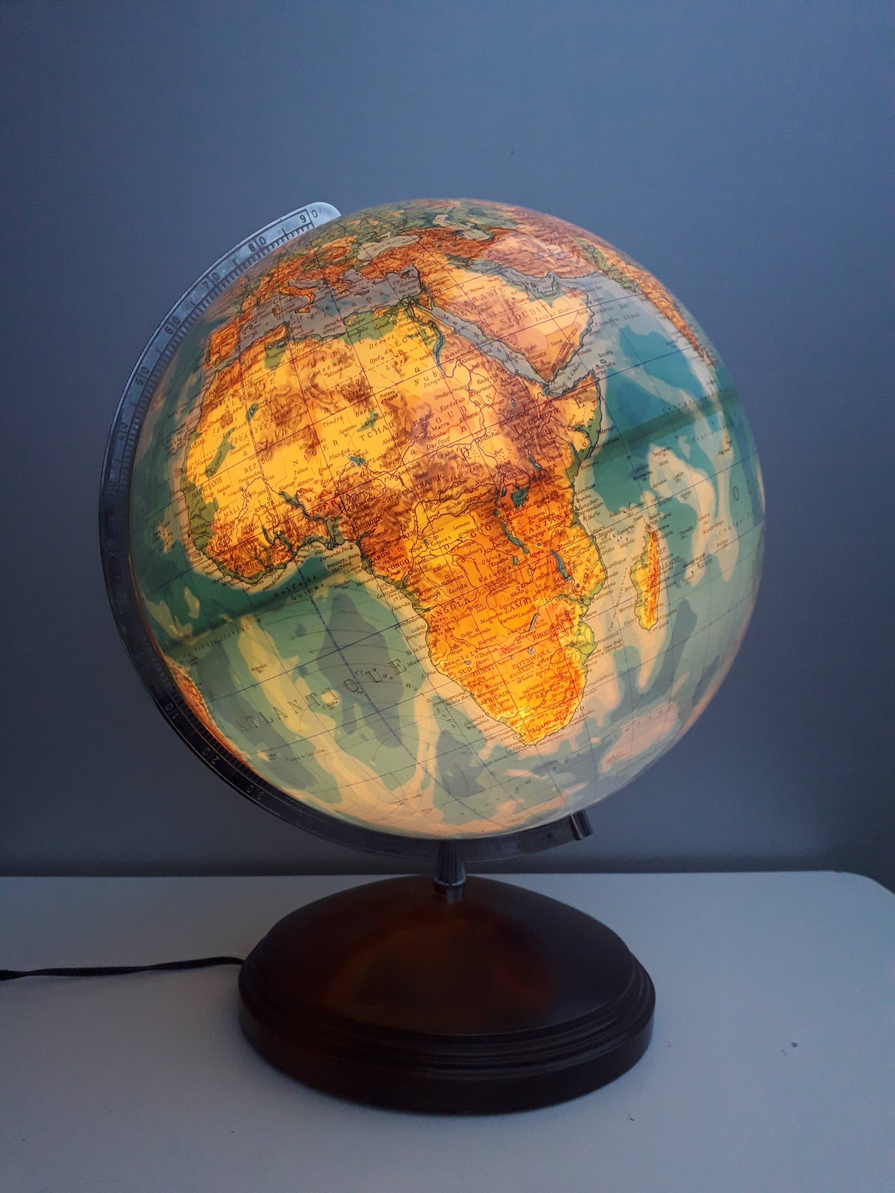 Globe terrestre mappemonde Hercule II 1970 | Selency