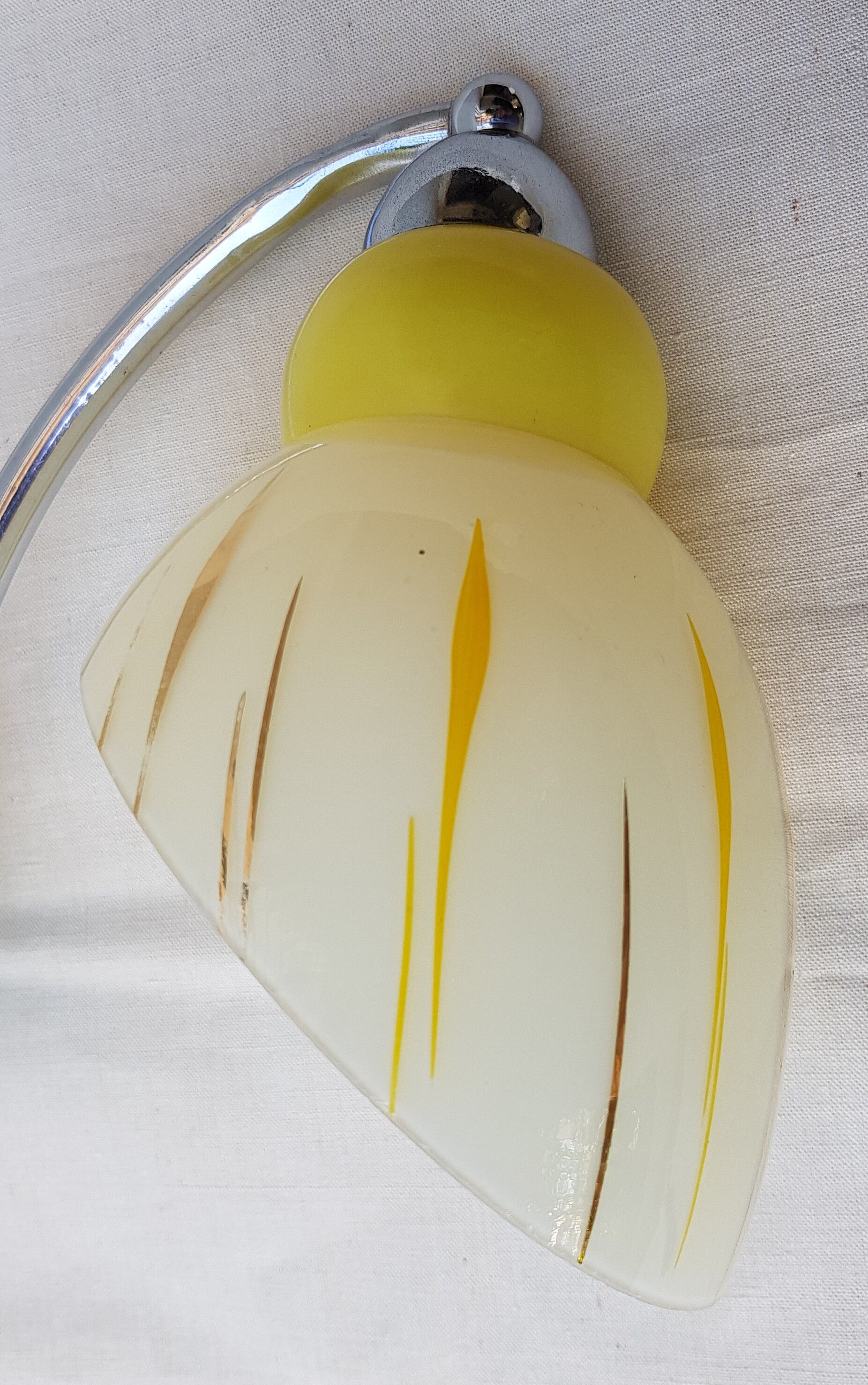 Applique inox et opaline colorée | Selency