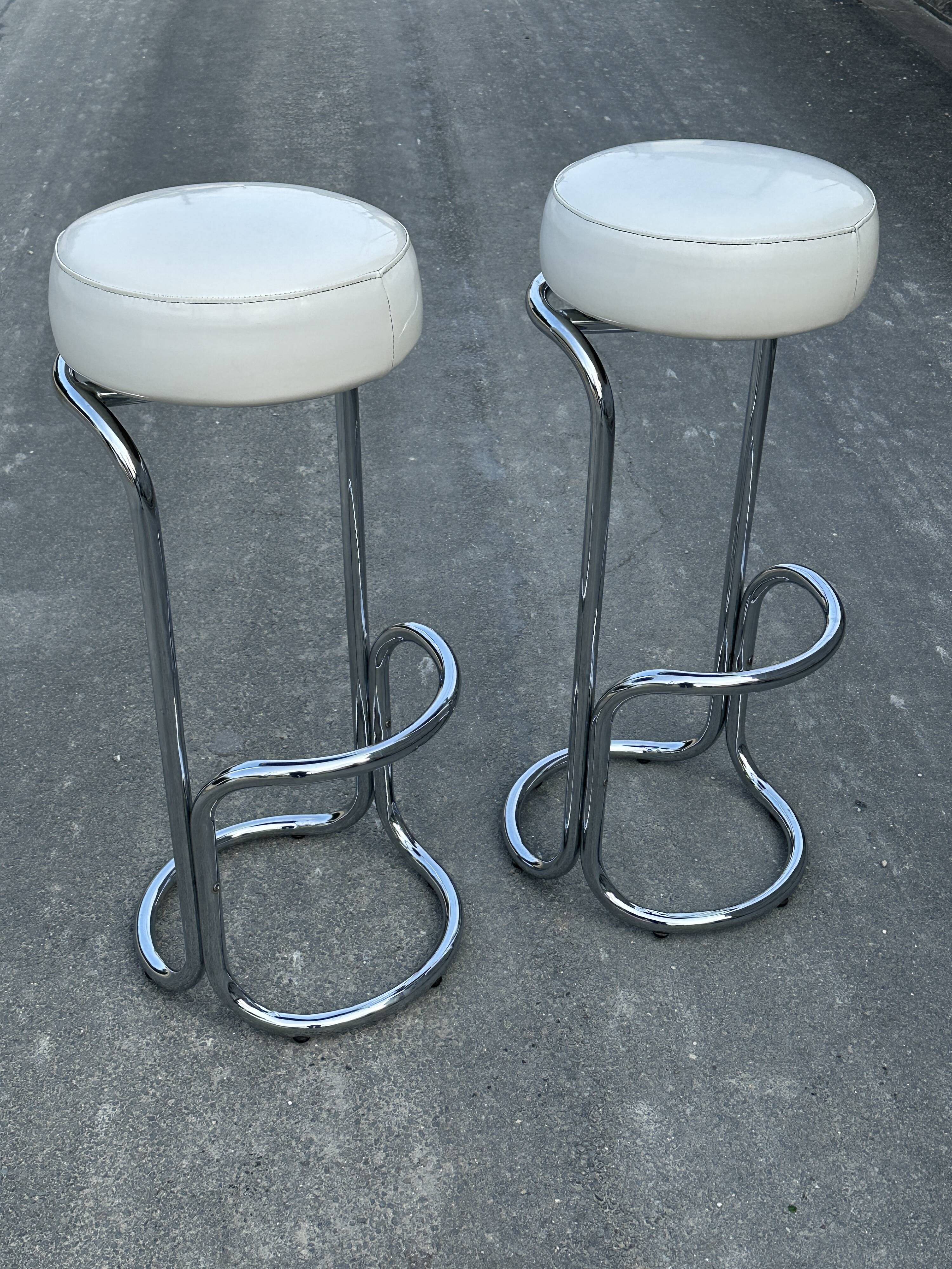 Pair of vintage 70s design bar stools | Selency