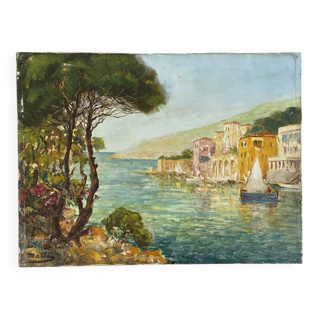 Tableau ancien signé Matti | Selency