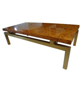 Table basse en loupe d'orme, 1970 | Selency