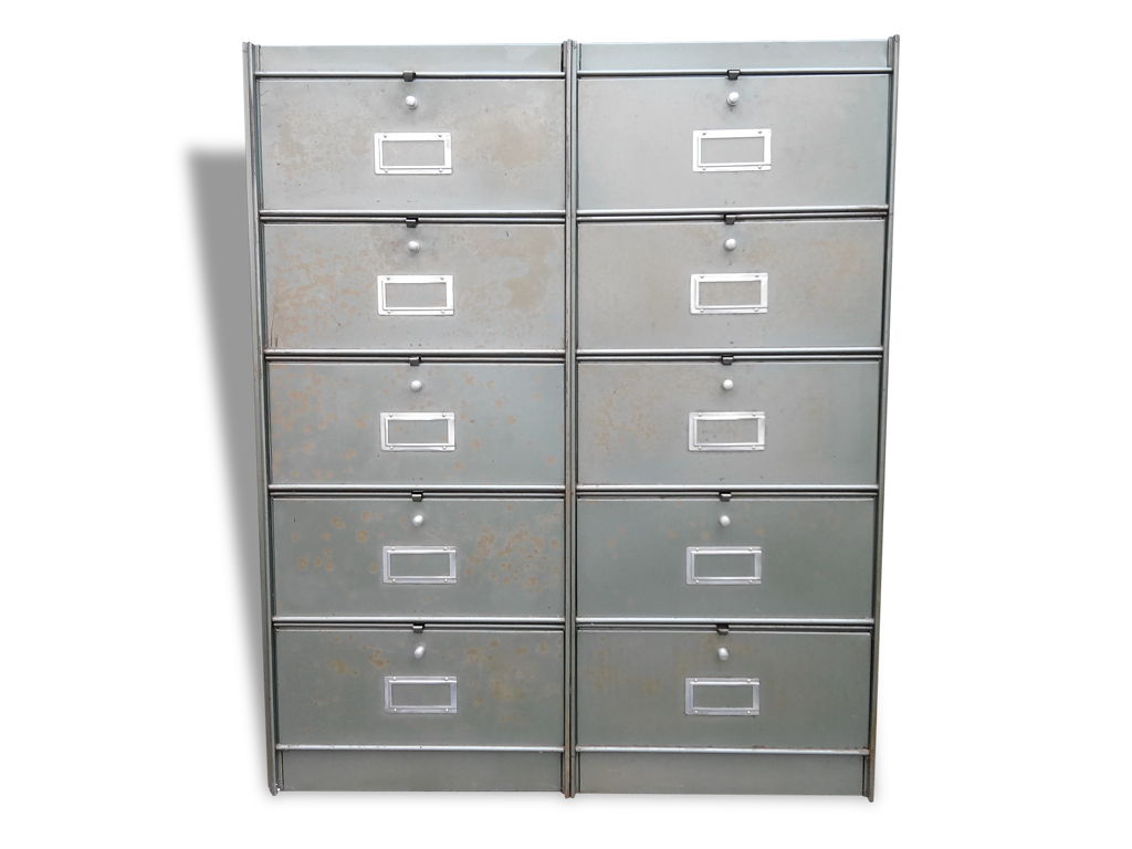 2 Meubles industriel Ronéo à 5 clapets | Selency