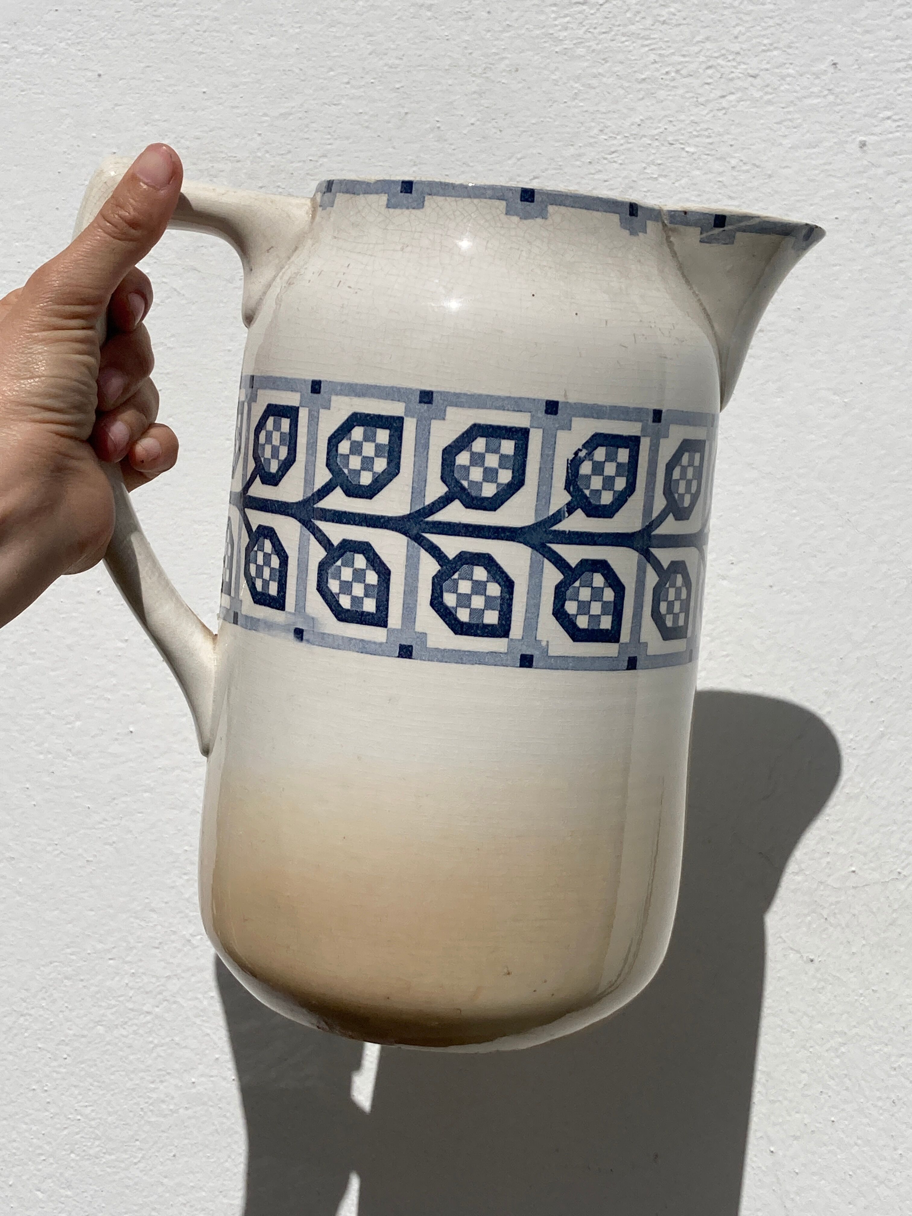 Pichet Terre de fer en céramique Digoin modèle Tripoli | Selency