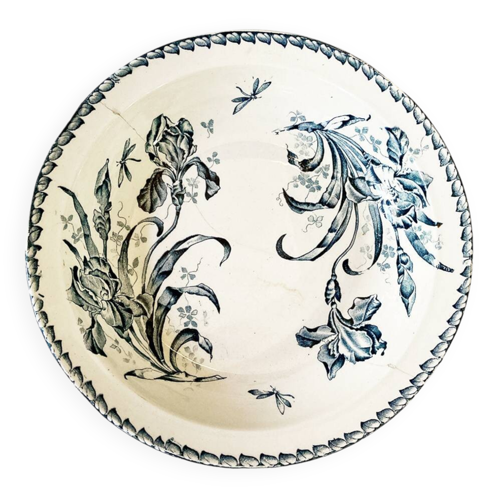Plat Badonviller, modèle Iris, ca. 1950 | Selency