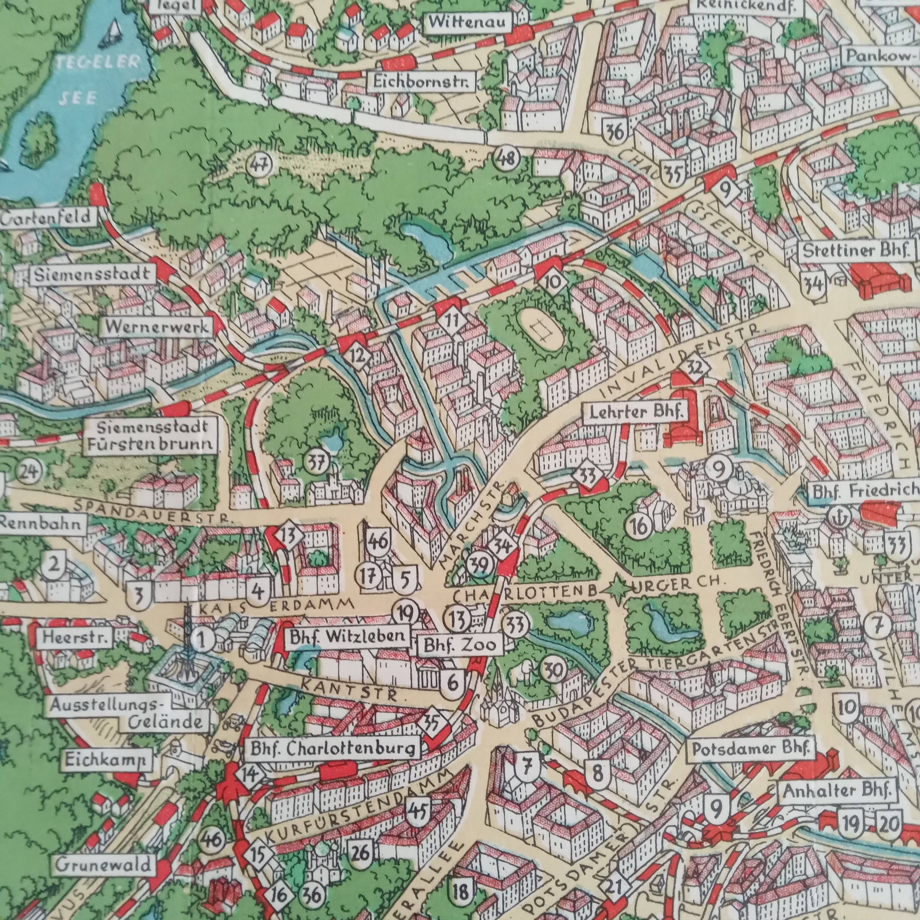 Vintage city map of Berlin in the 1930s | Selency