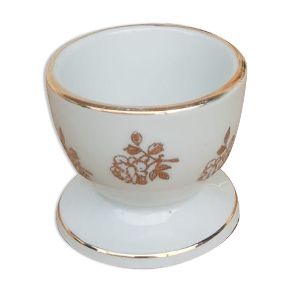 Ancien coquetier Berry haute porcelaine France vintage | Selency