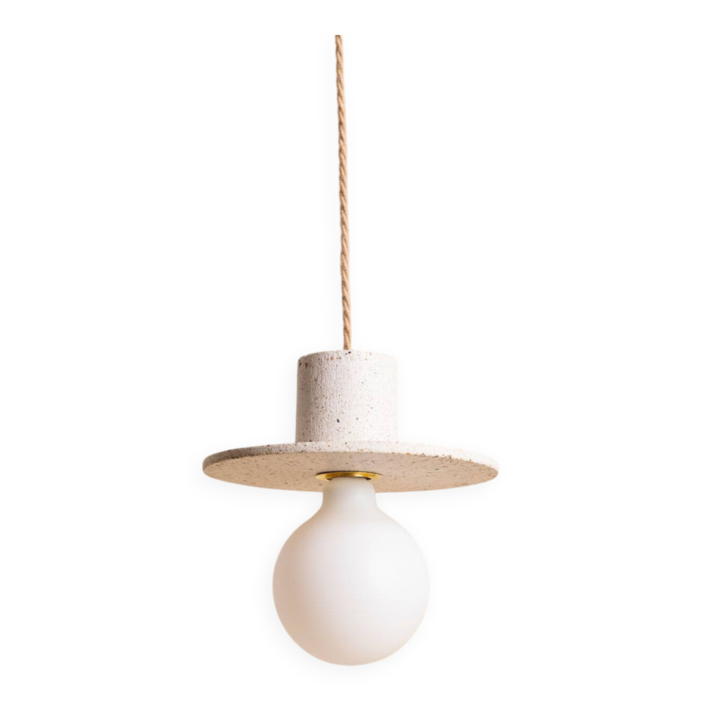 Suspension alba en béton blanc | Selency