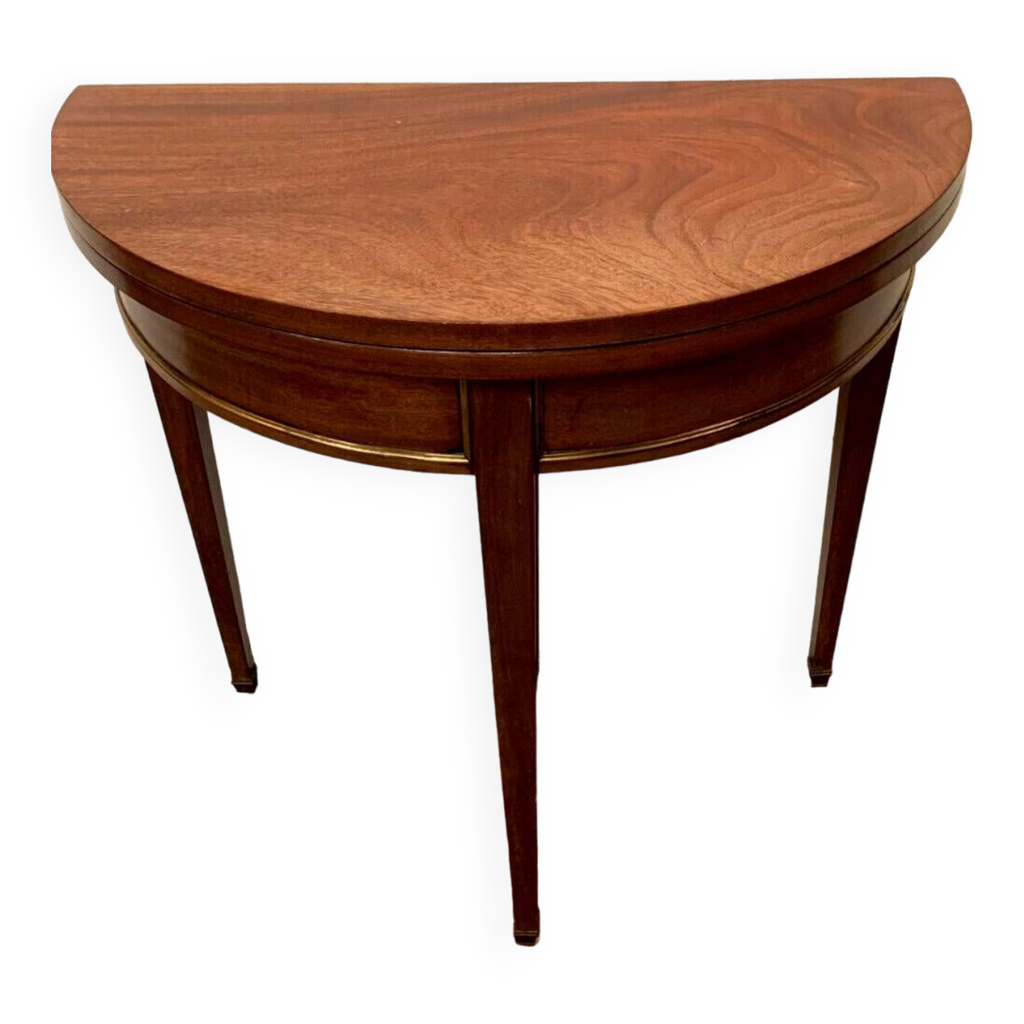Table console demi lune de style Louis XVI en acajou XX siècle | Selency