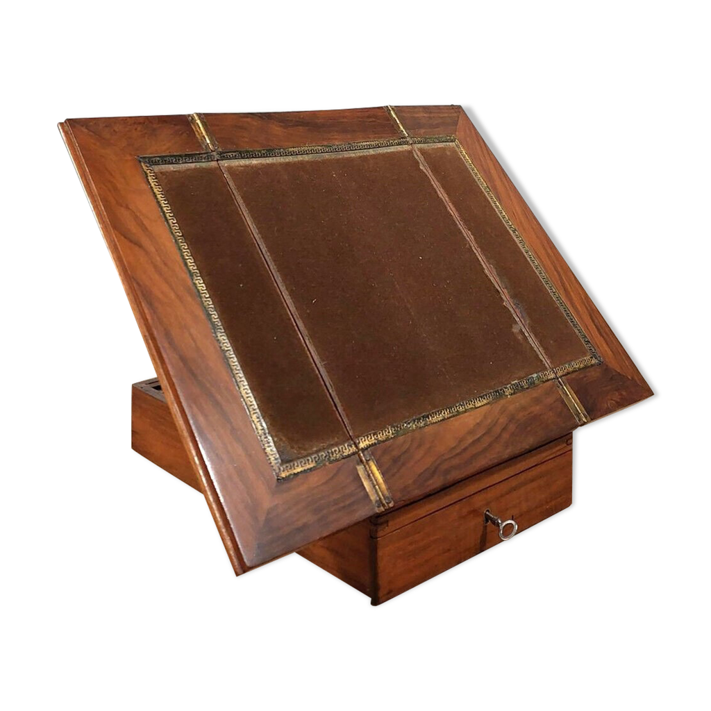 Coffret écritoire de voyage signé Chalmel en noyer époque XIXeme | Selency