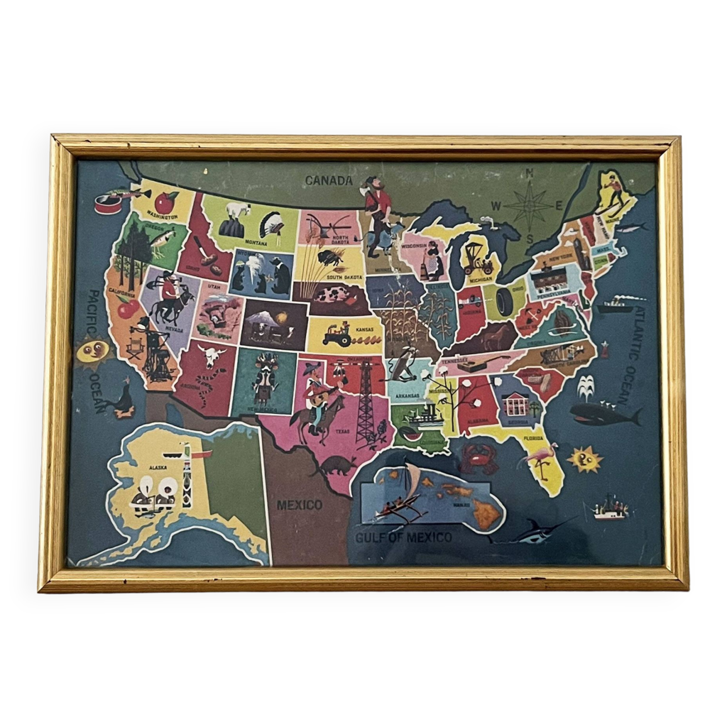 Carte Des états Unis Selency