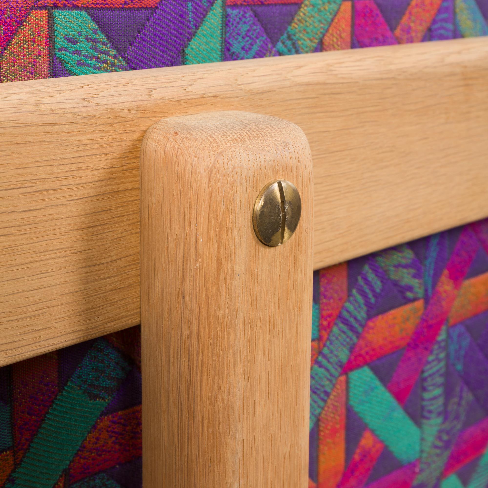 Méridienne en chêne Børge Mogensen dans la sellerie d’origine, Danemark ...