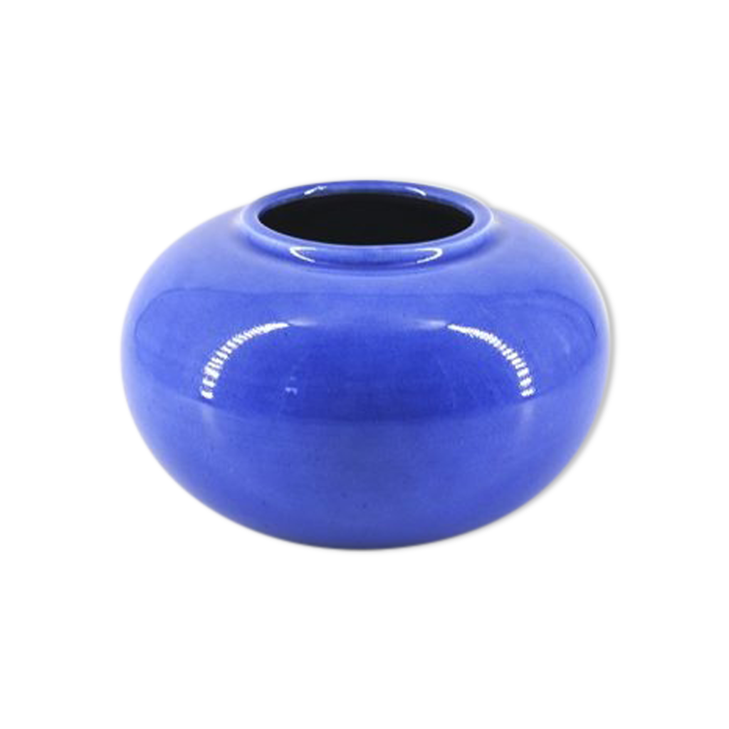 Pot de fleurs convexe bleu | Selency