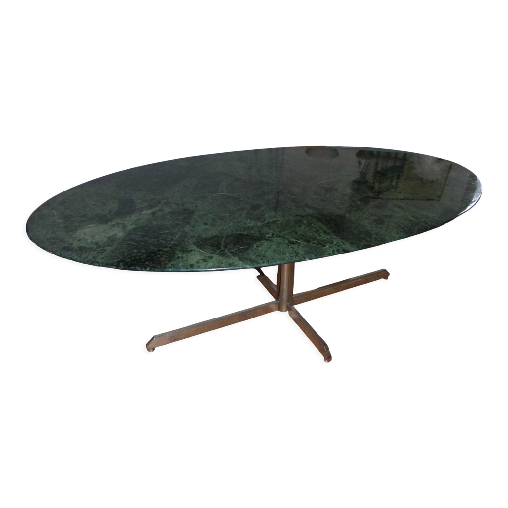 Table ovale plateau marbre Roche Bobois | Selency