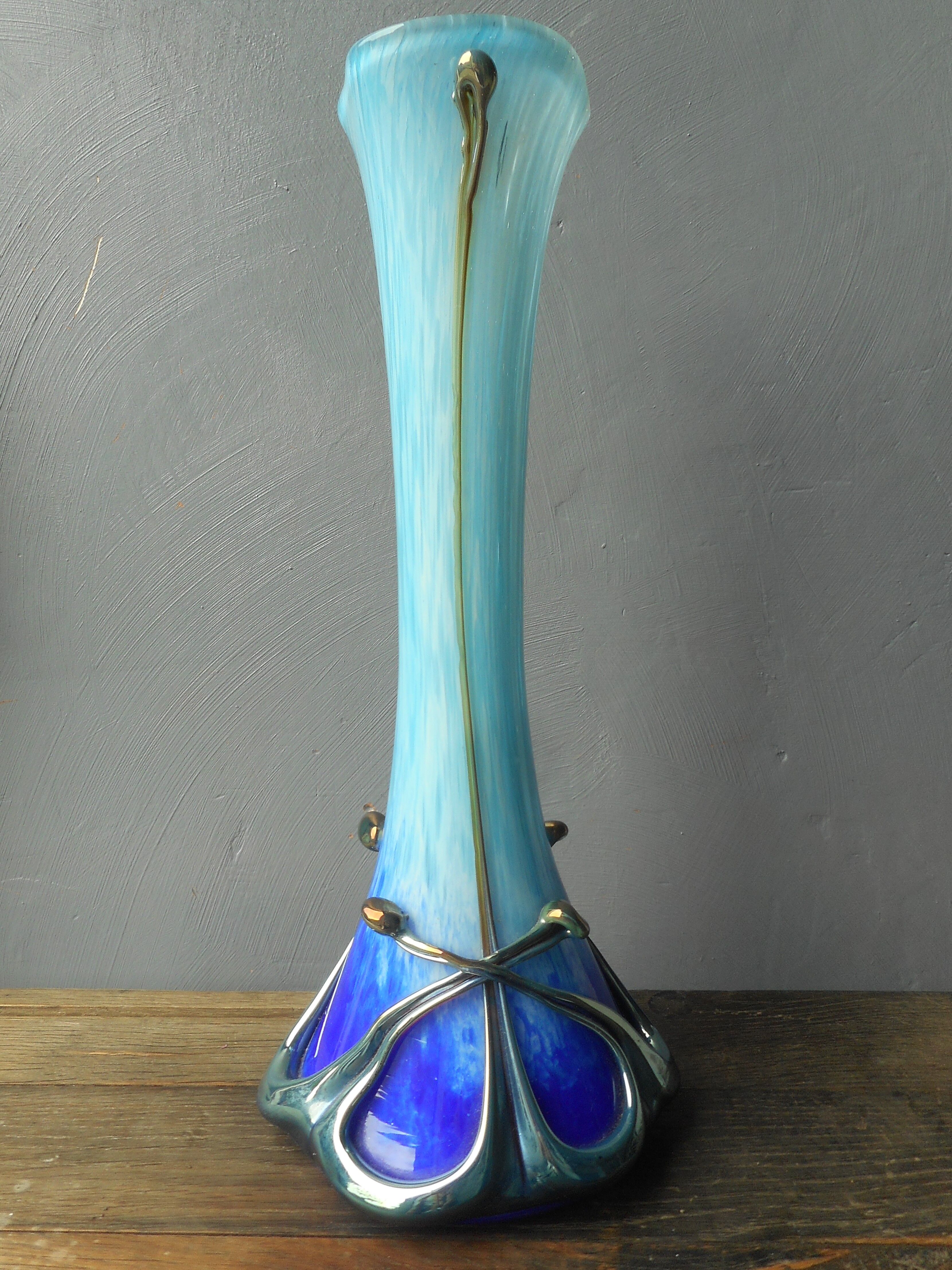 Vase signé jean michel operto de biot style art nouveau | Selency