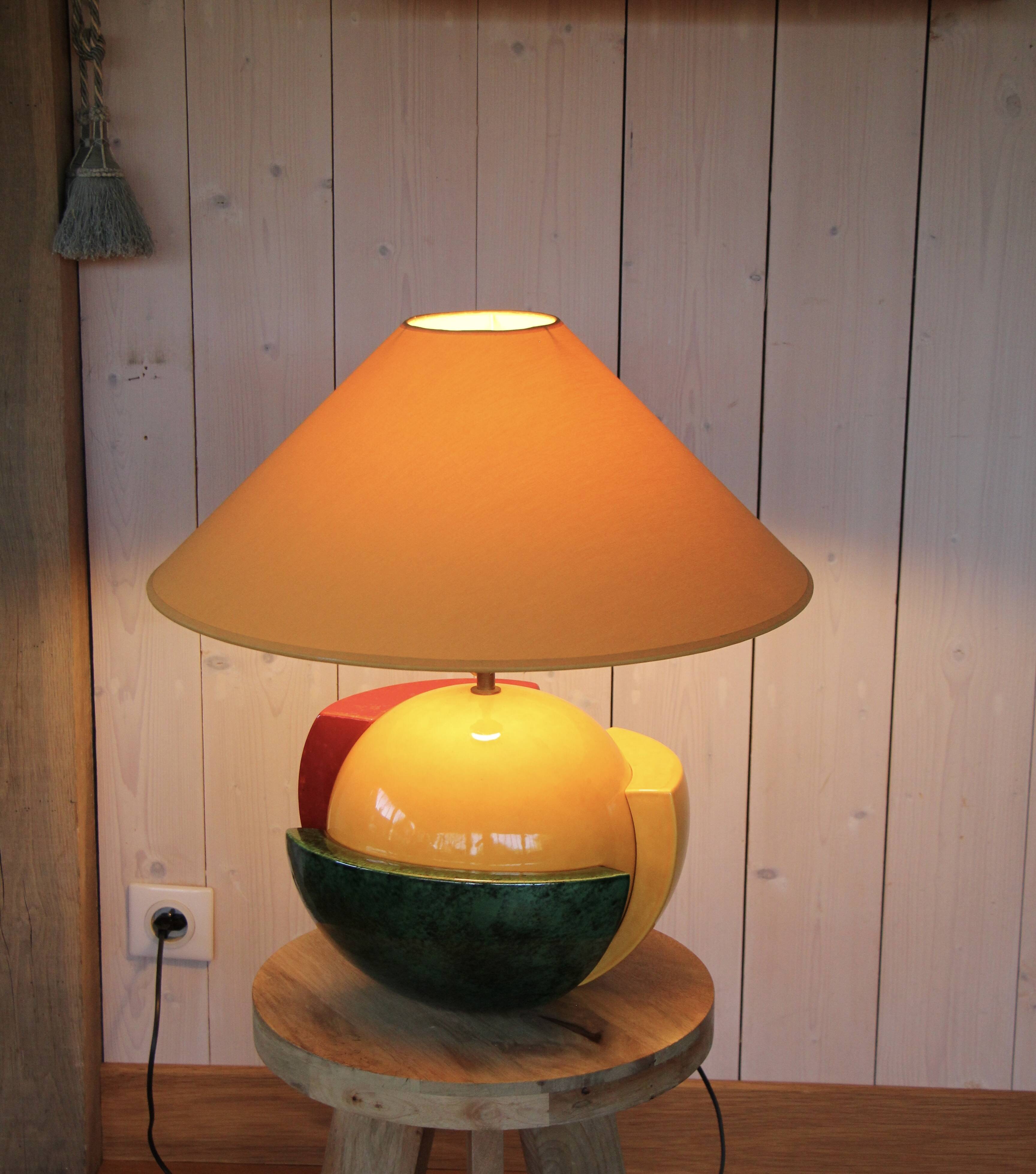 Lampe en céramique "Laurence" de François Chatain pour Roche Bobois ...