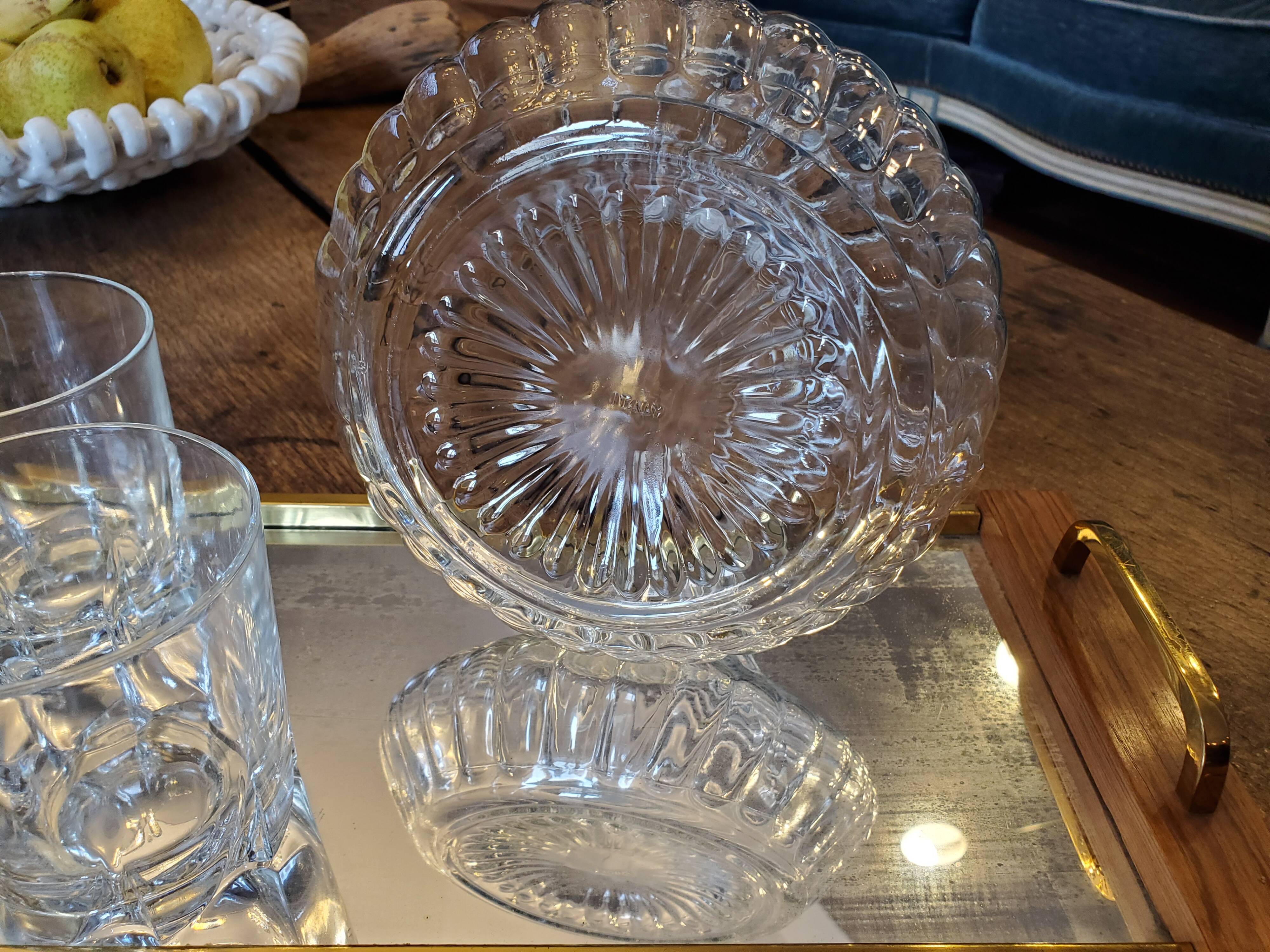 Carafe en verre moulé torsadé | Selency