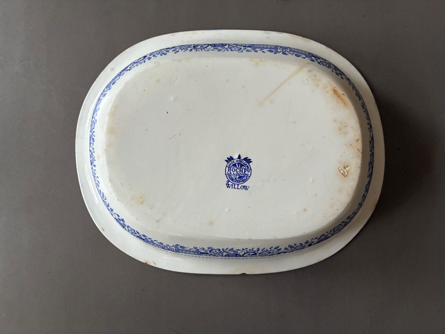 Plat en faïence belge Boch La Louvière | Selency