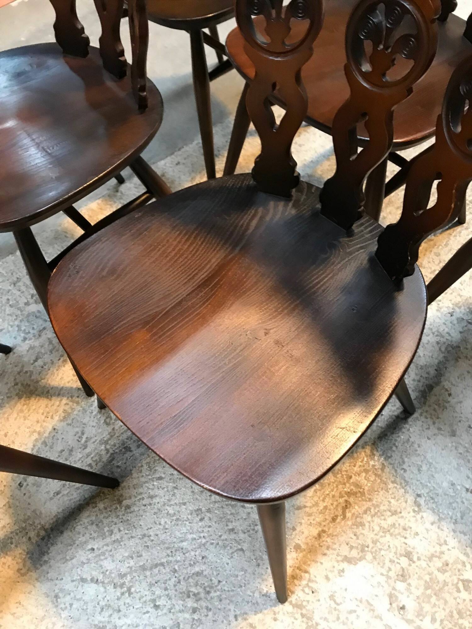 Chaises vintage Ercol en orme années 60 | Selency