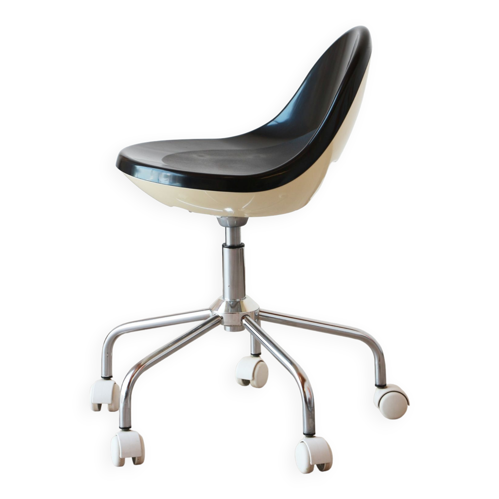 Chaise pivotante à roulettes - noire - armet greta | Selency