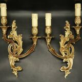 Grande paire d'appliques style Rocaille / Rococo / Baroque | Selency
