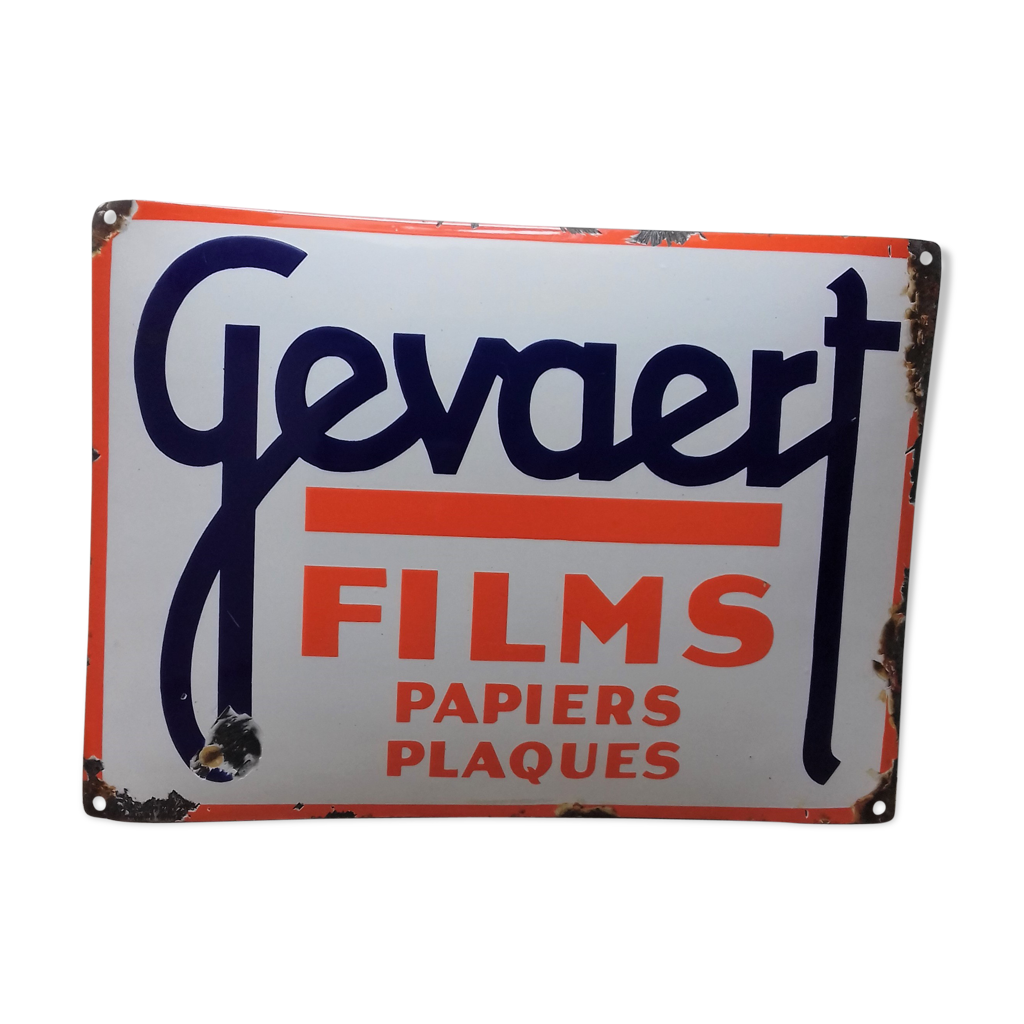 Plaque émaillée "Films Gevaert" | Selency