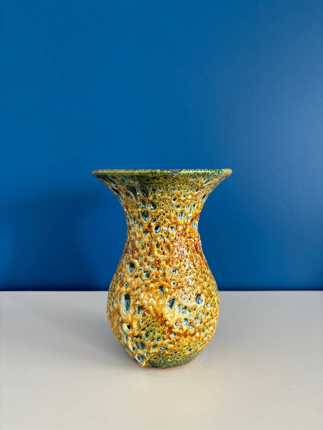 Vase ecume de mer ceramique fat lava vintage | Selency