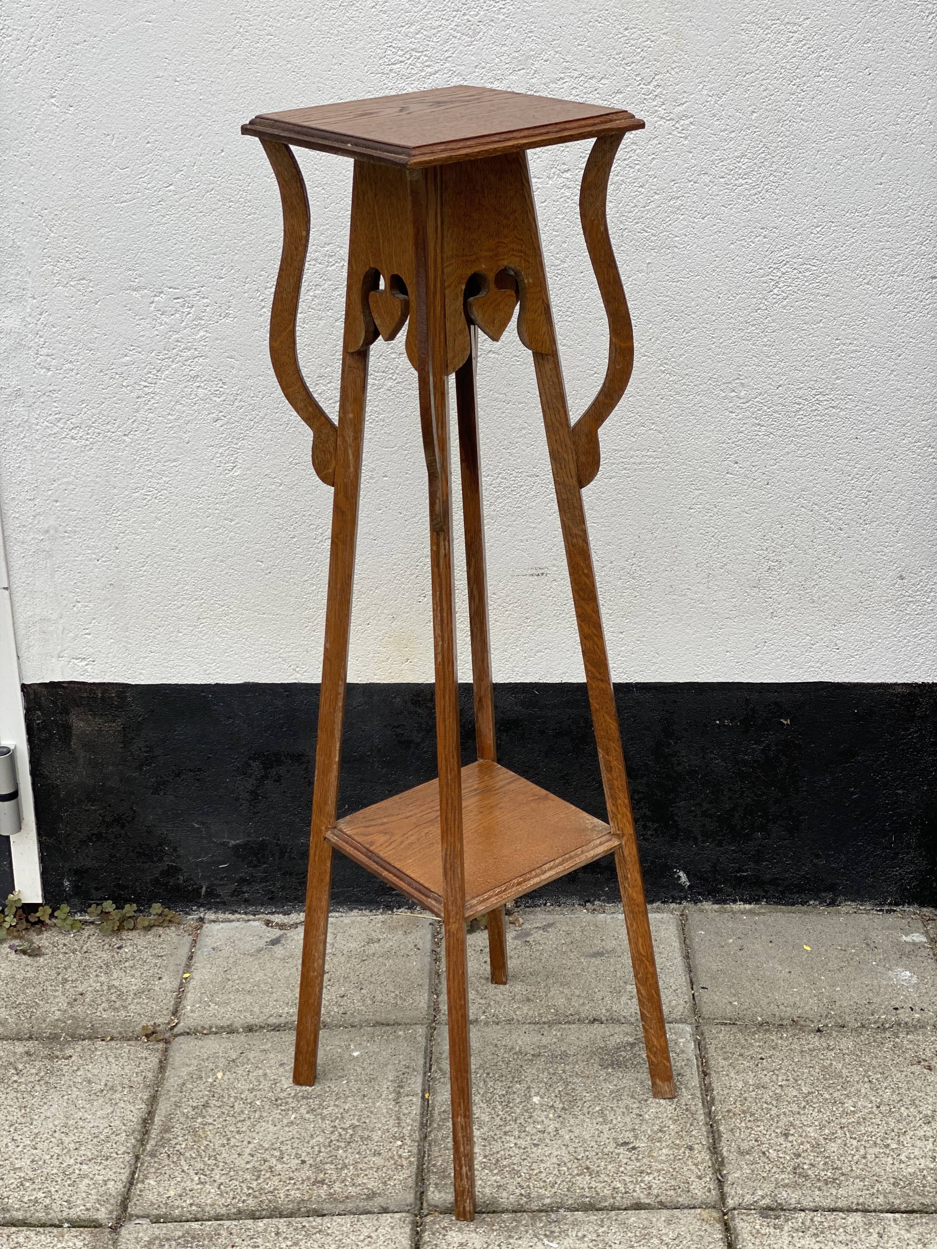 Stand de fleurs de style art deco en bois de chêne | Selency