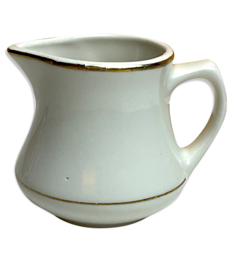 Ancien crémier pot à lait au liseré doré 20cl | Selency