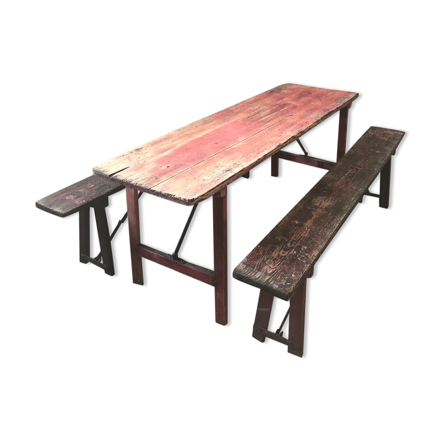 Table guinguette et ses bancs | Selency