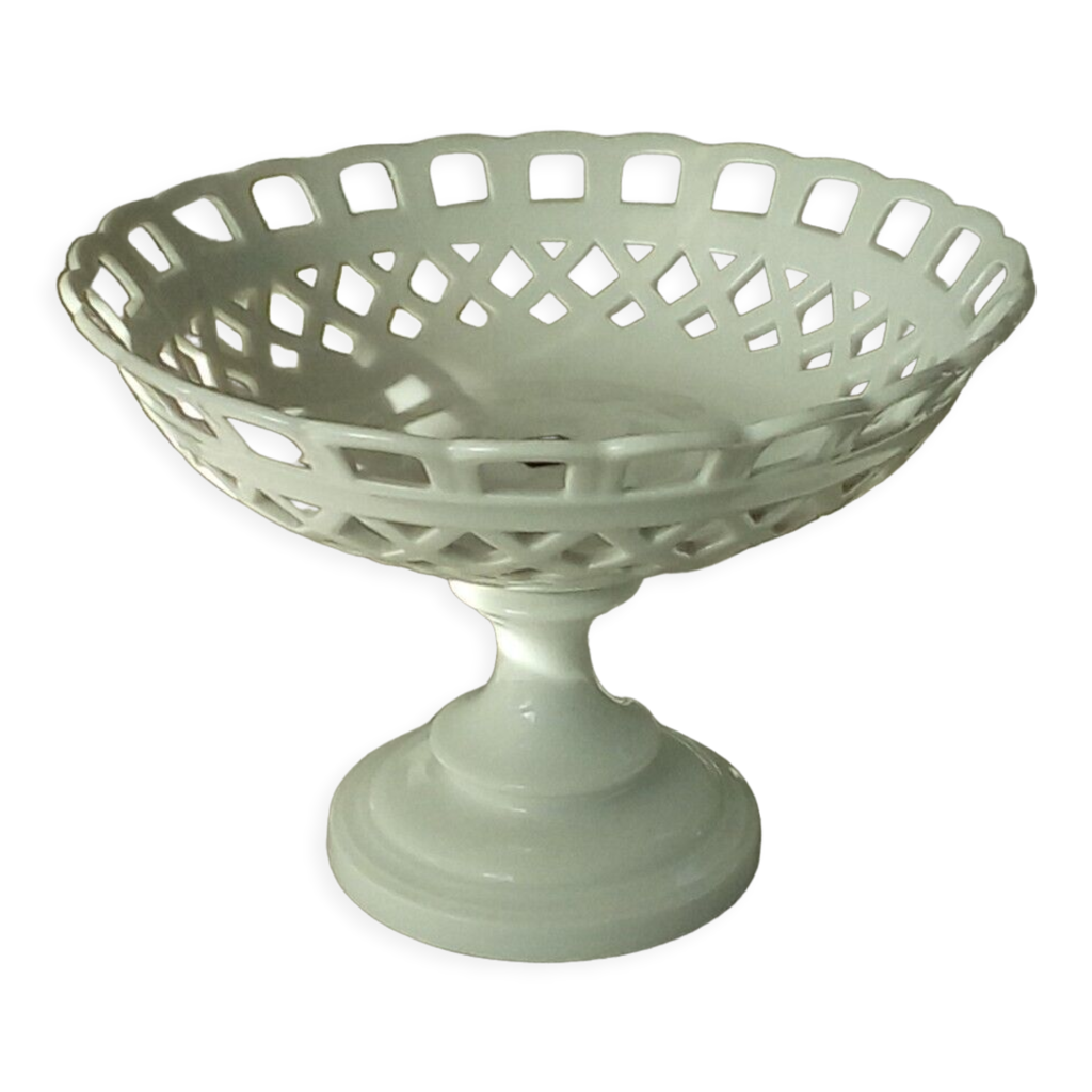 Coupe a fruit en porcelaine de Paris blanche modele ajouree | Selency