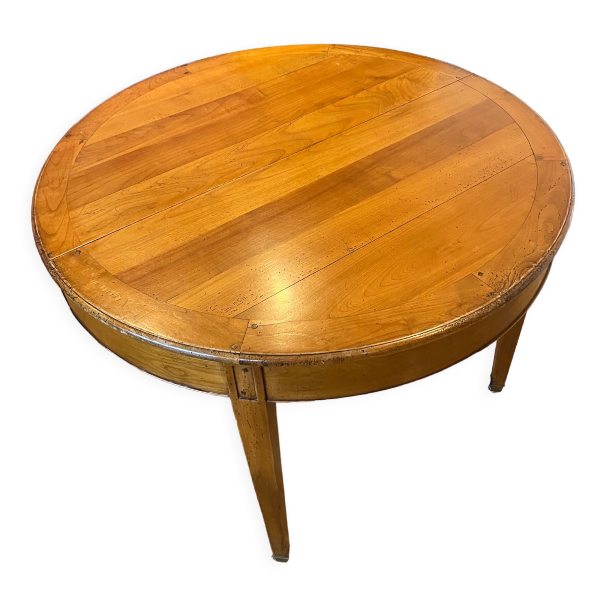 Table ronde extensible en merisier massif | Selency