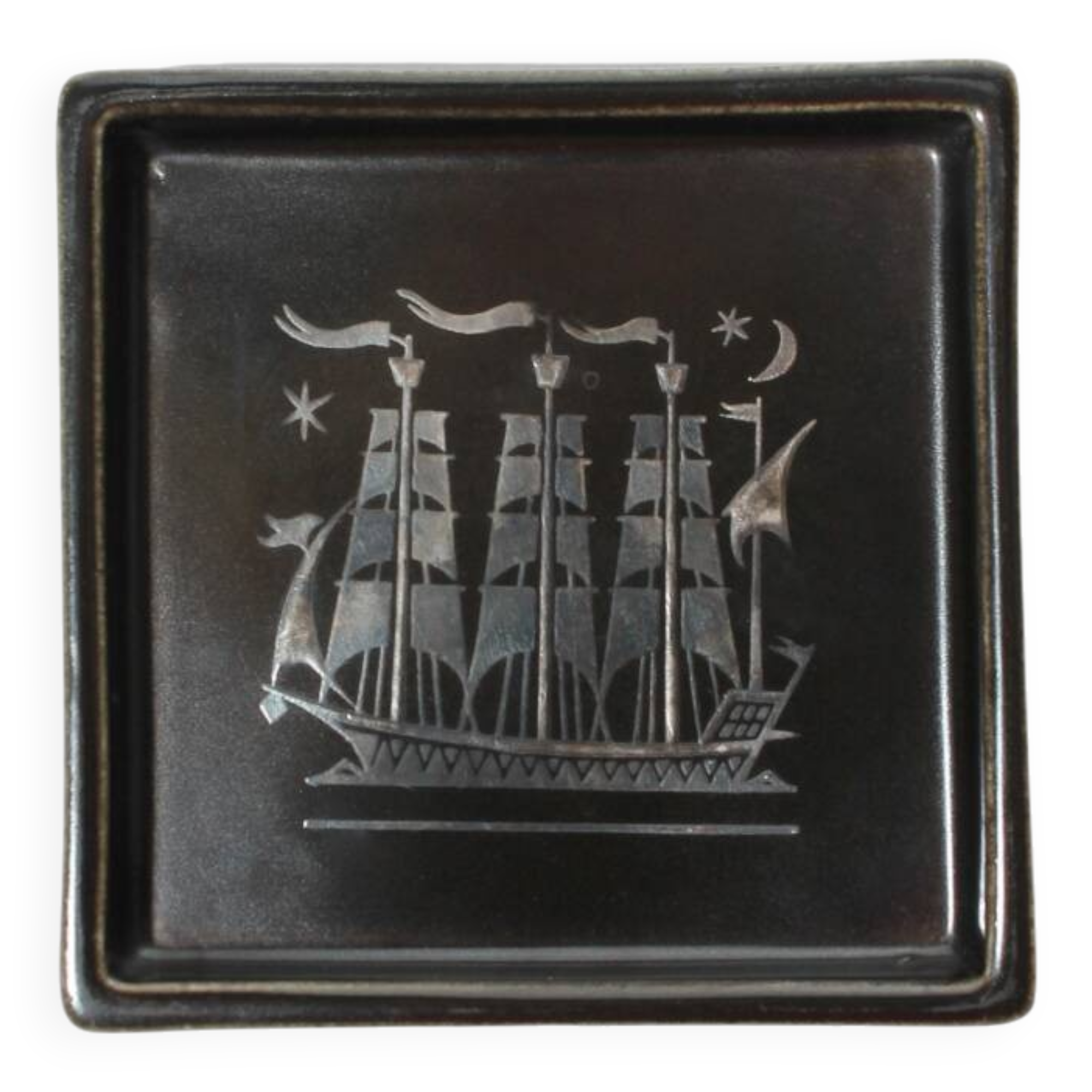 Cendrier en céramique "Facett" de Sven Jonson, pour Gustavsberg, années ...