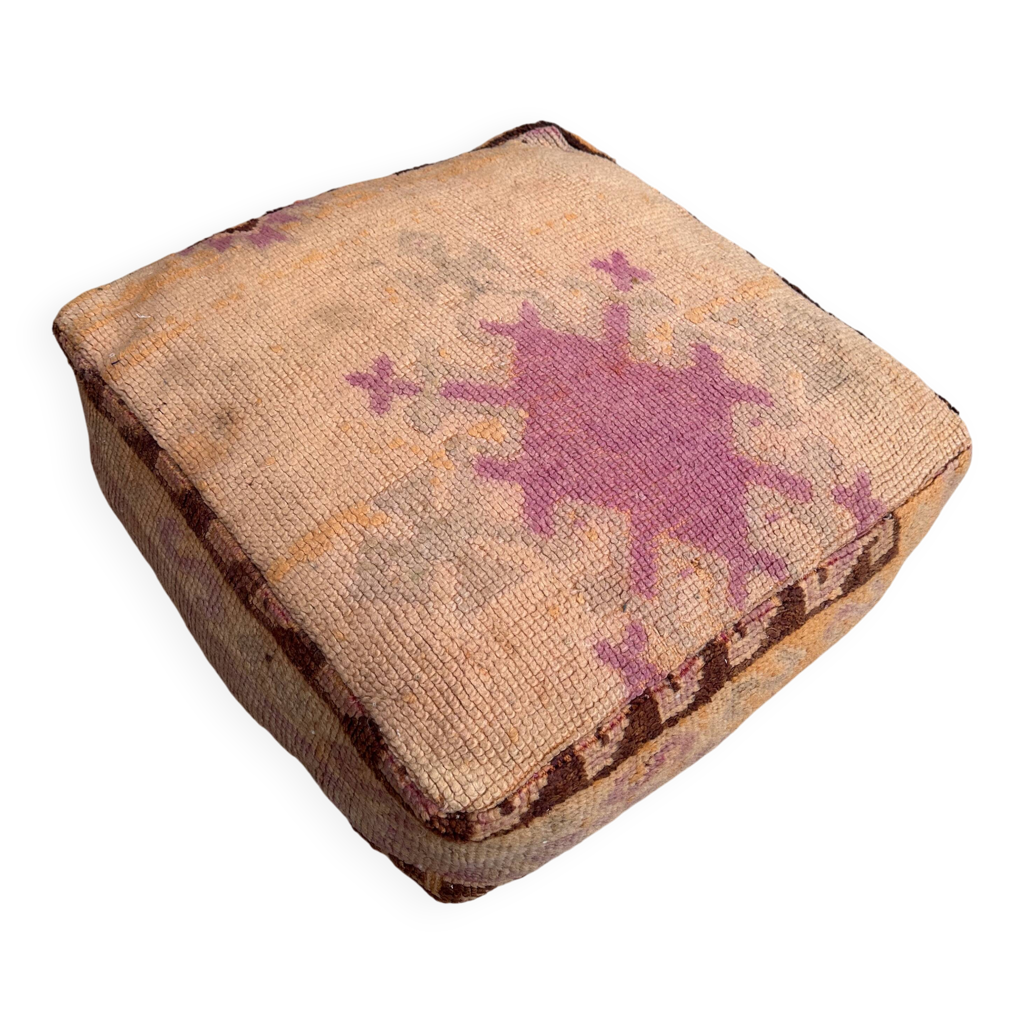 Pouf Kilim berbère fait main, coussin de sol | Selency
