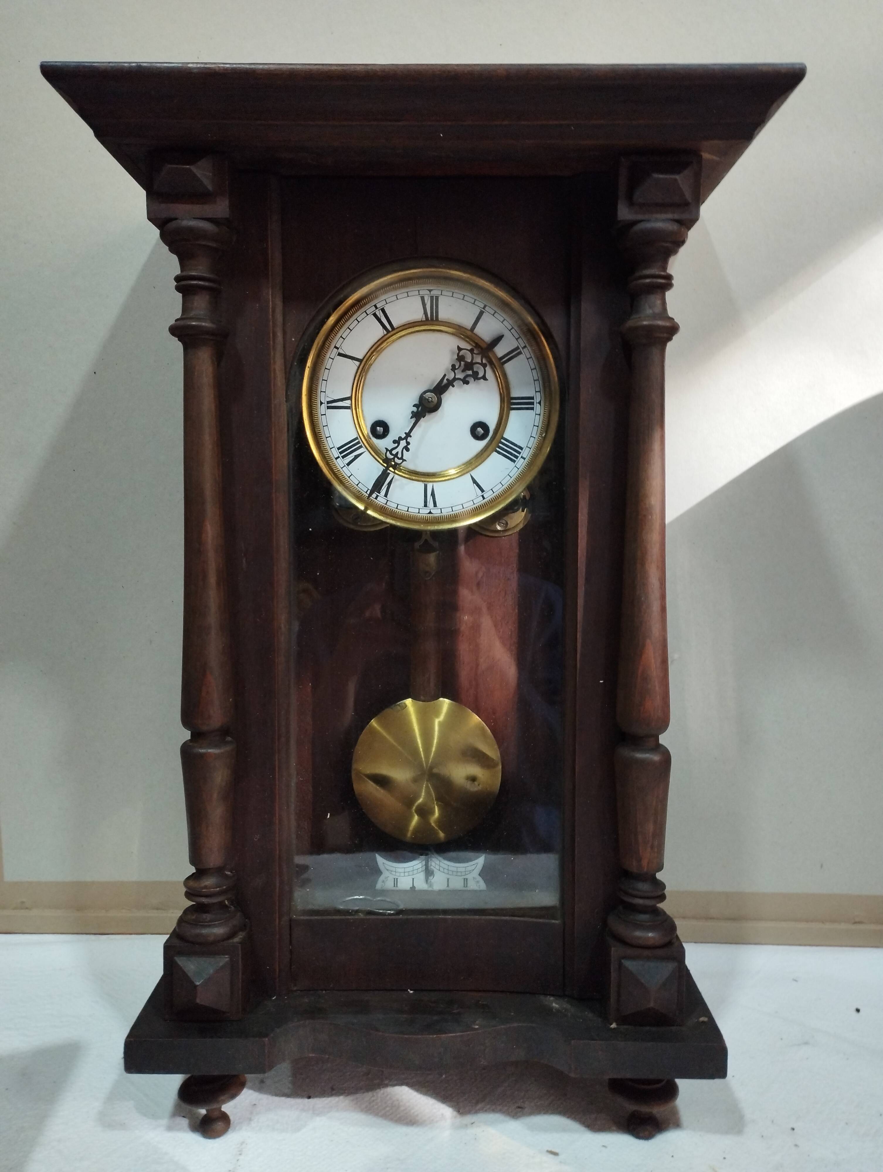 Pendule murale mouvement mécanique + balancier + clé | Selency