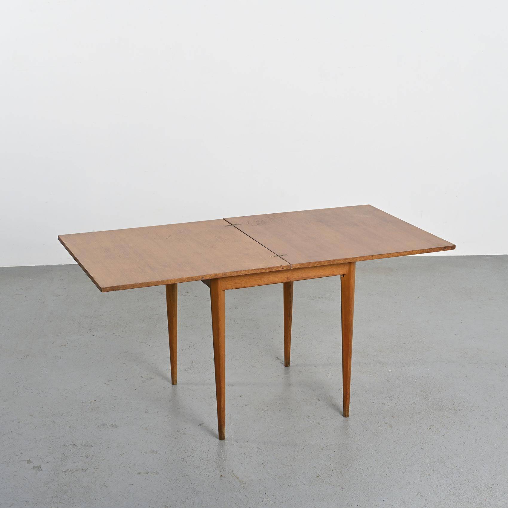 Vintage extendable ash table, France circa 1950 | Selency
