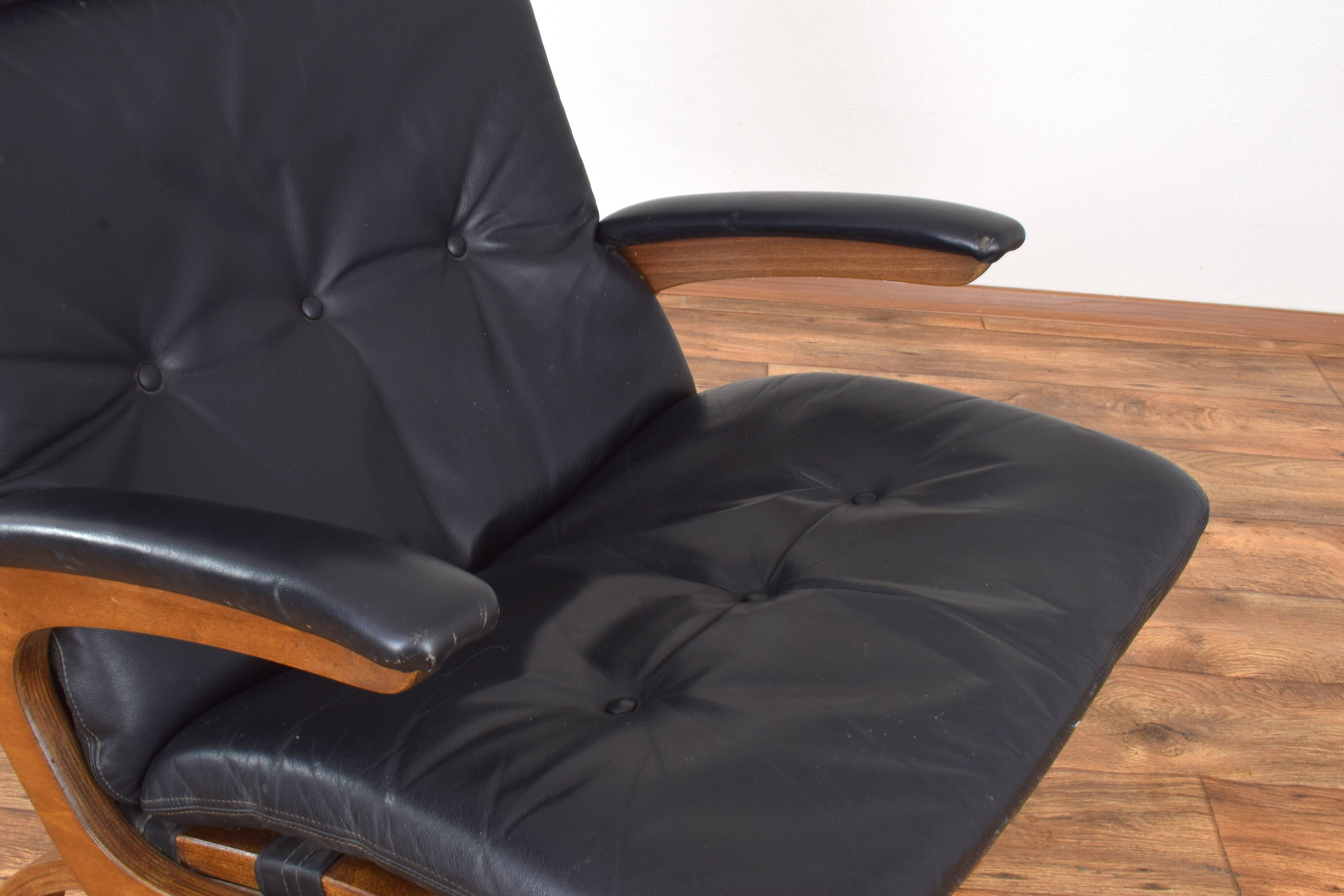 Fauteuil lounge norvégien vintage par Elsa et Nordahl Solheim pour Rybo ...