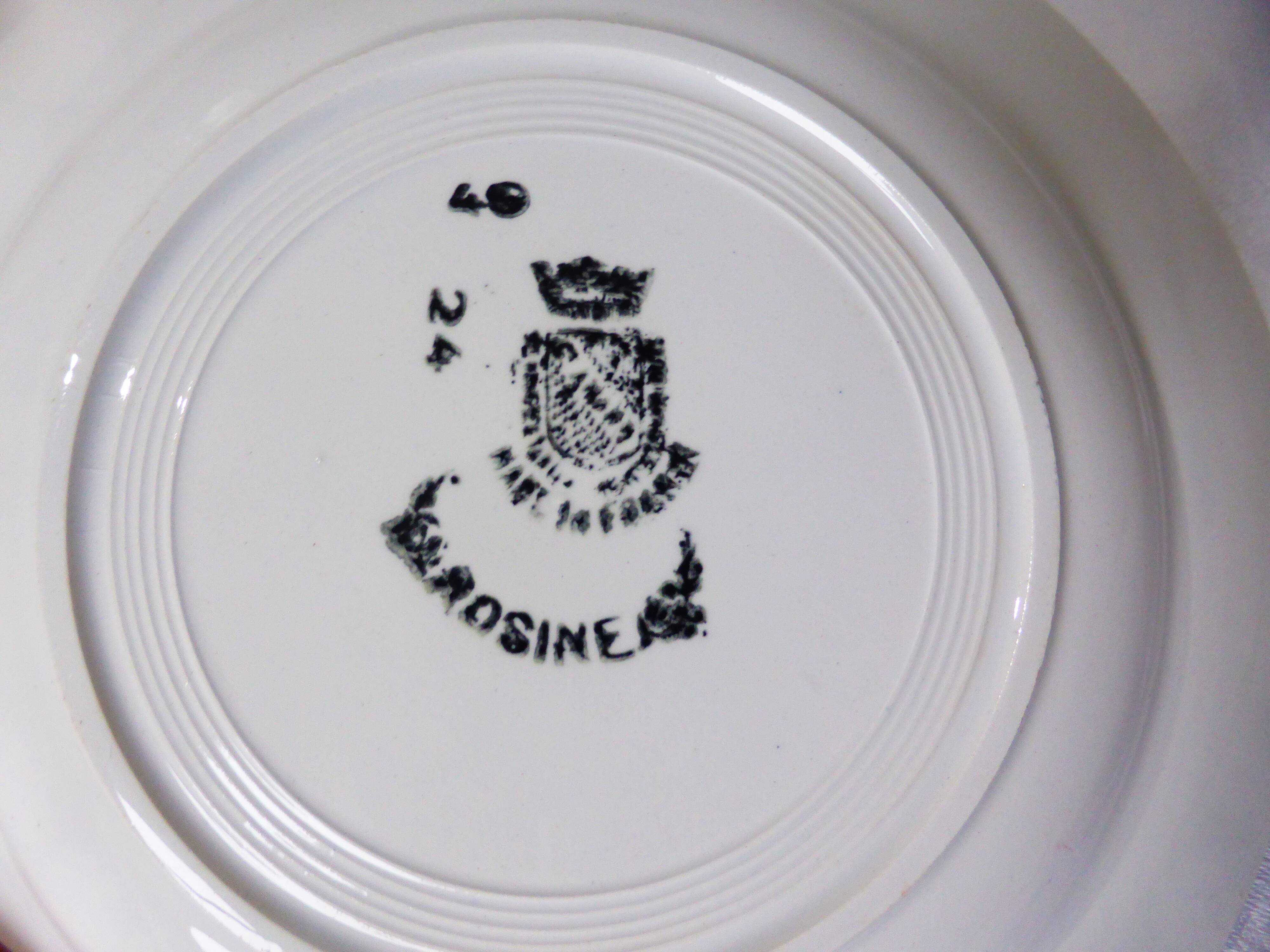 4 assiettes creuses de St Amand modèle Rosine 211245 | Selency