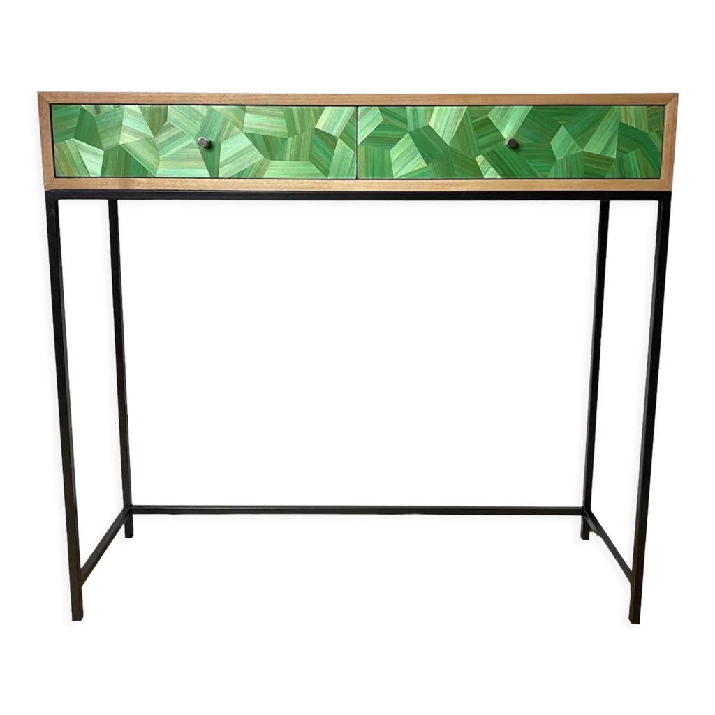 Console ecailles marqueterie de paille | Selency