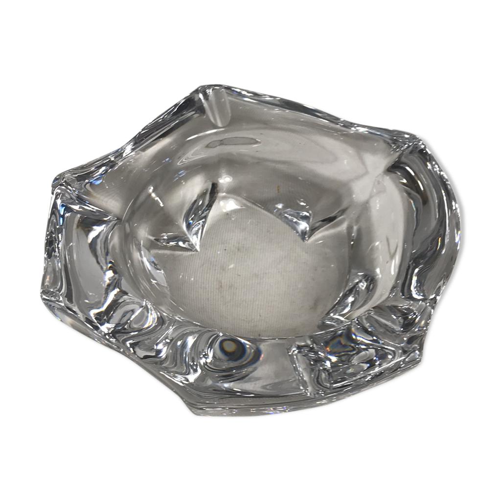 Cendrier cristal Daum grand modèle signé France vintage | Selency