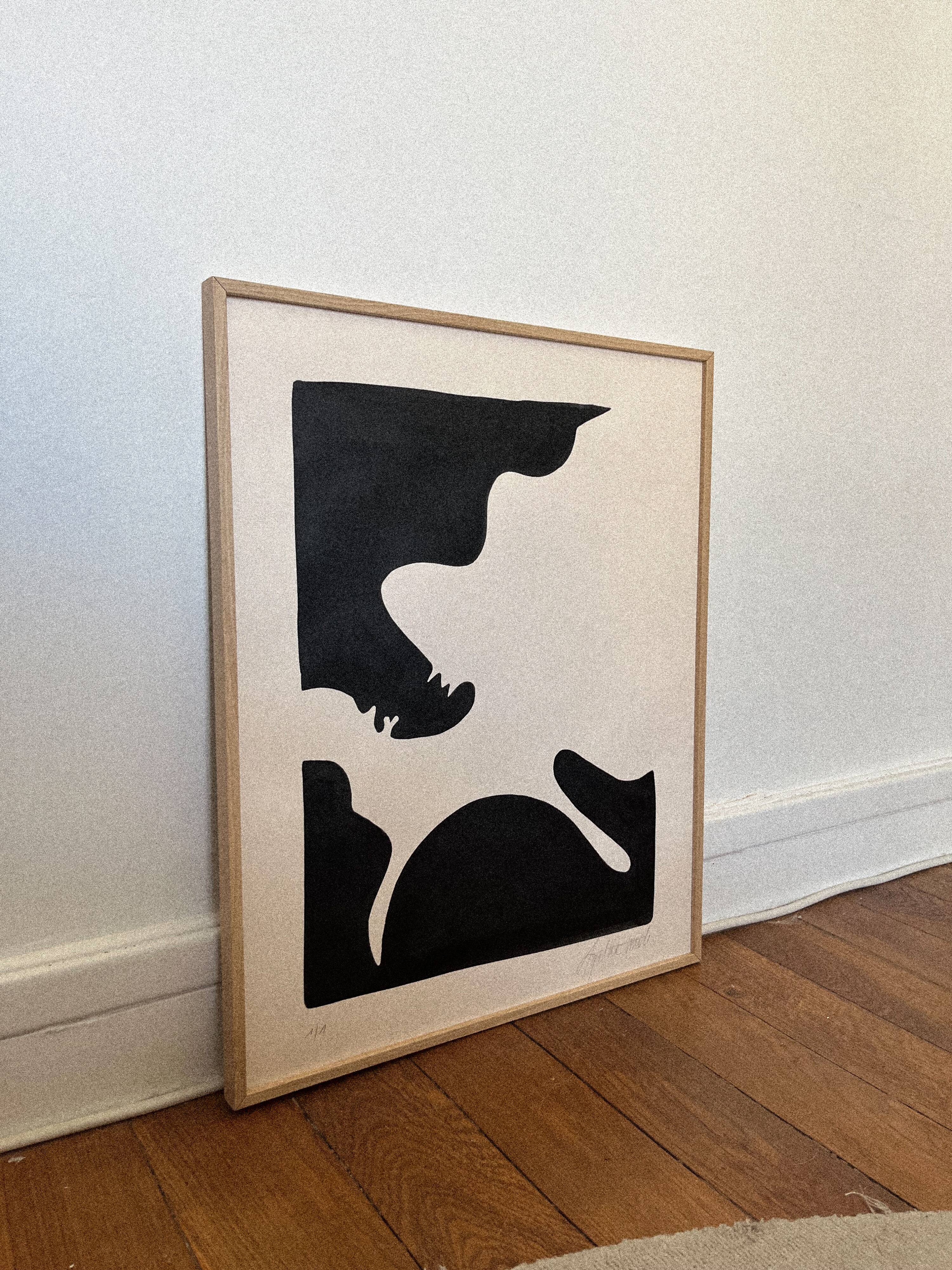 " Formes et rêveries V ", 2023, format 40 x 50 cm, exemplaire unique ...