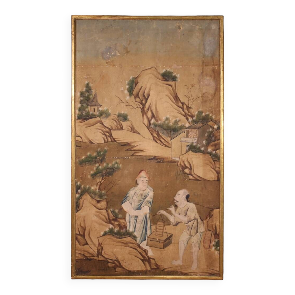 Antique Chinese painting from the first half of the 19th century | Selency