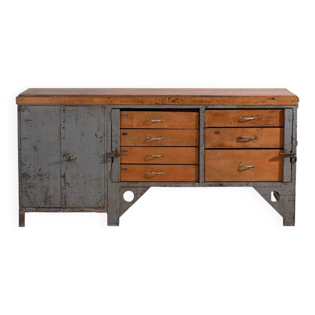 Table de travail de style industriel (c.1950) | Selency