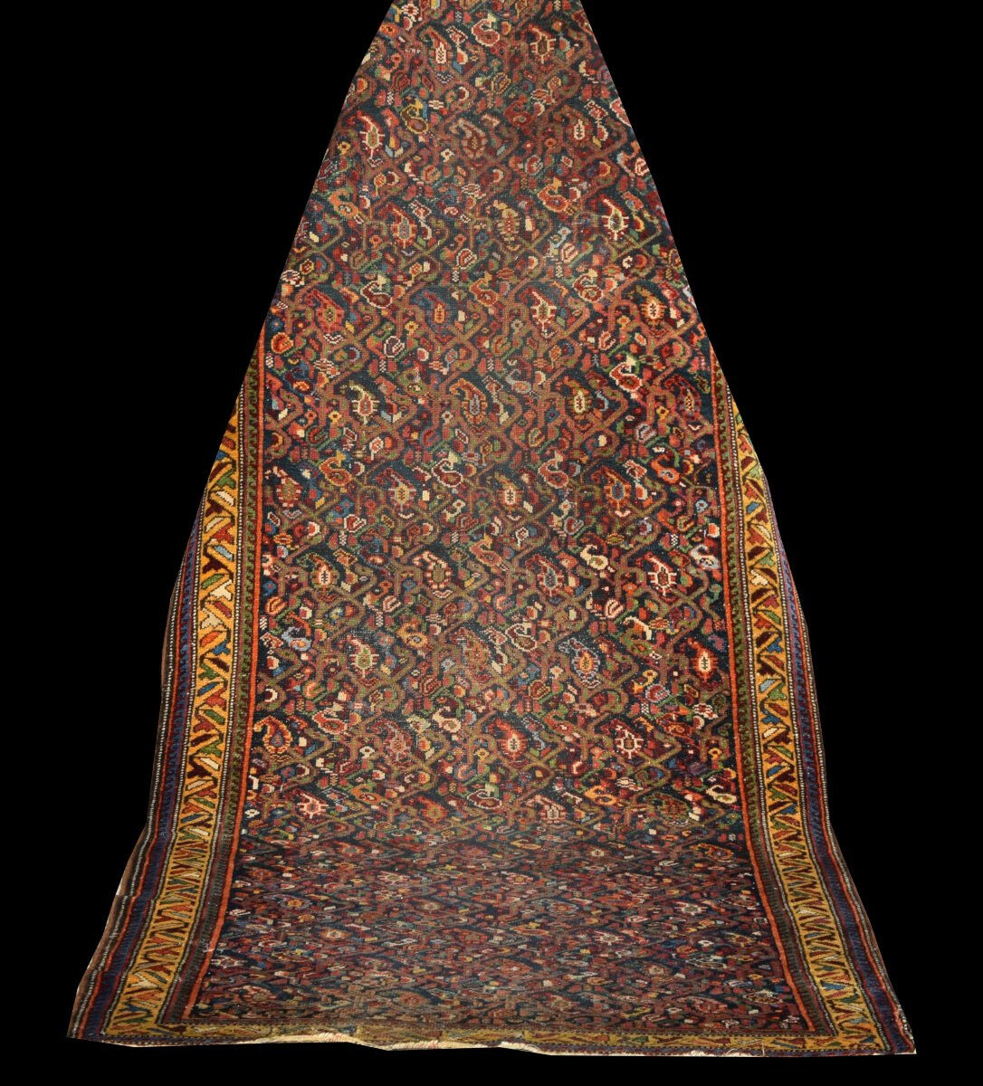 Tapis d'orient persan Iran Ancien Malayer : 1,07 x 2,80 mètres | Selency