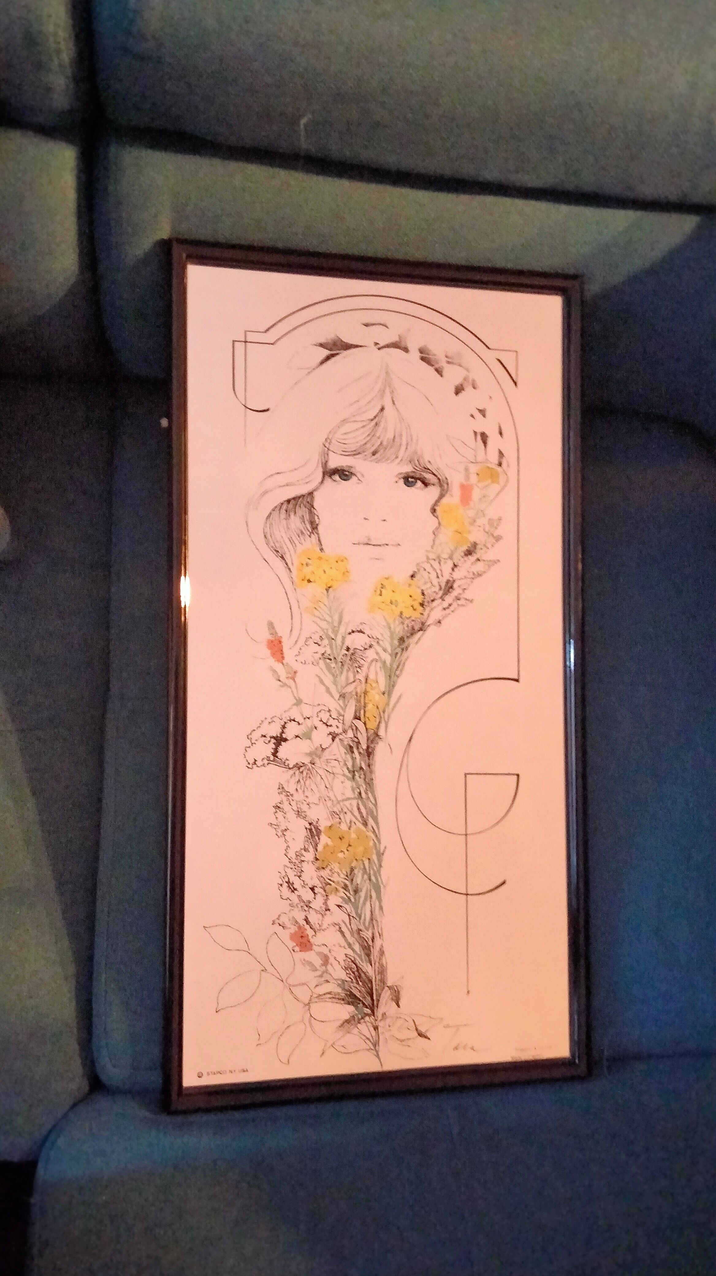 Miroir lithographie sérigraphie signée tara stapco ny usa | Selency