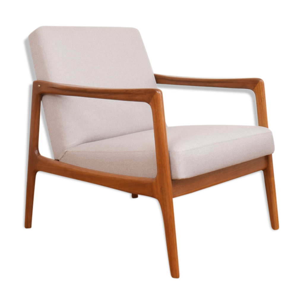 Fauteuil. suédois en teck par Alf Svensson pour Dux | Selency