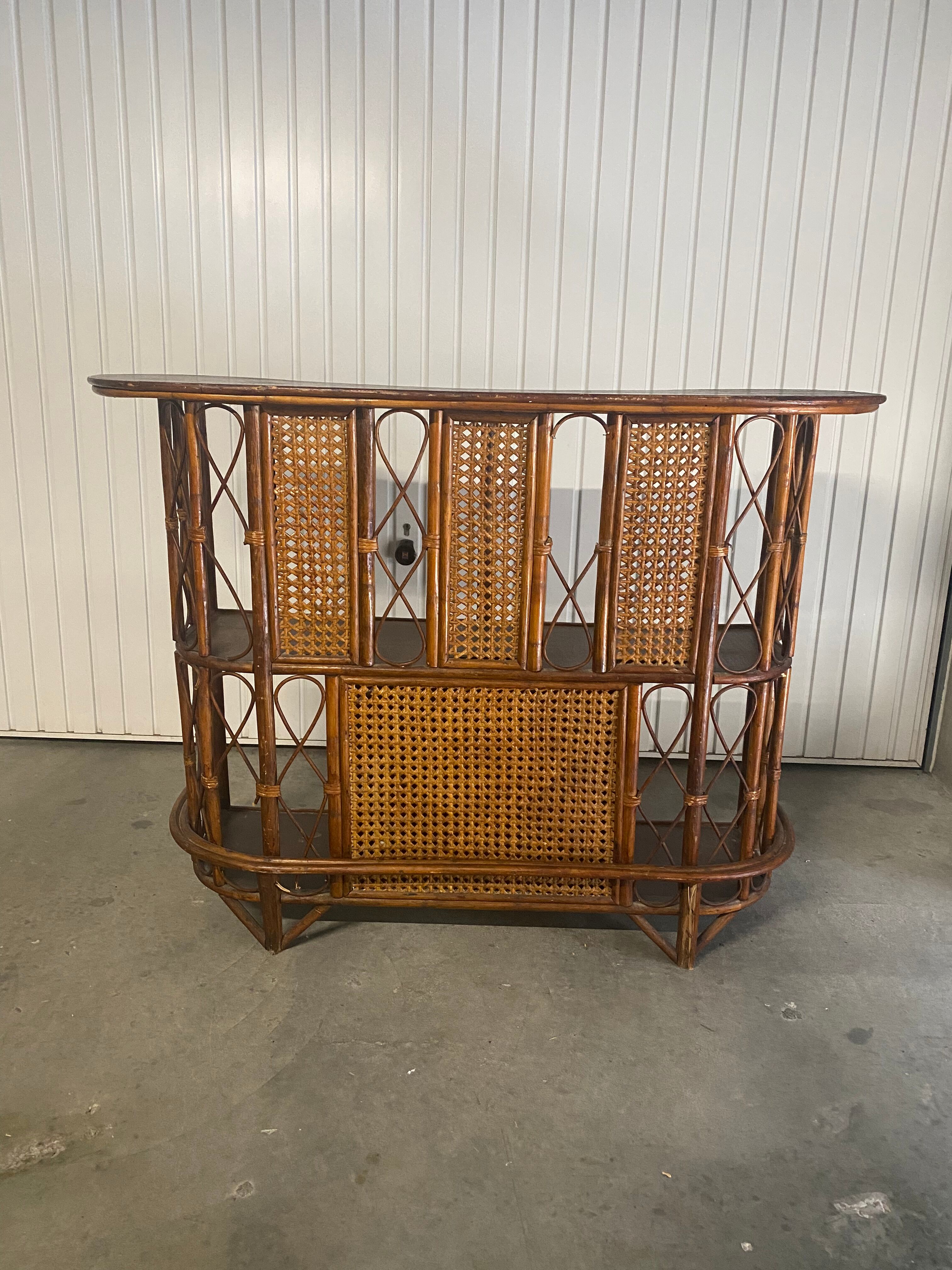 Bar en rotin vintage 1960 | Selency