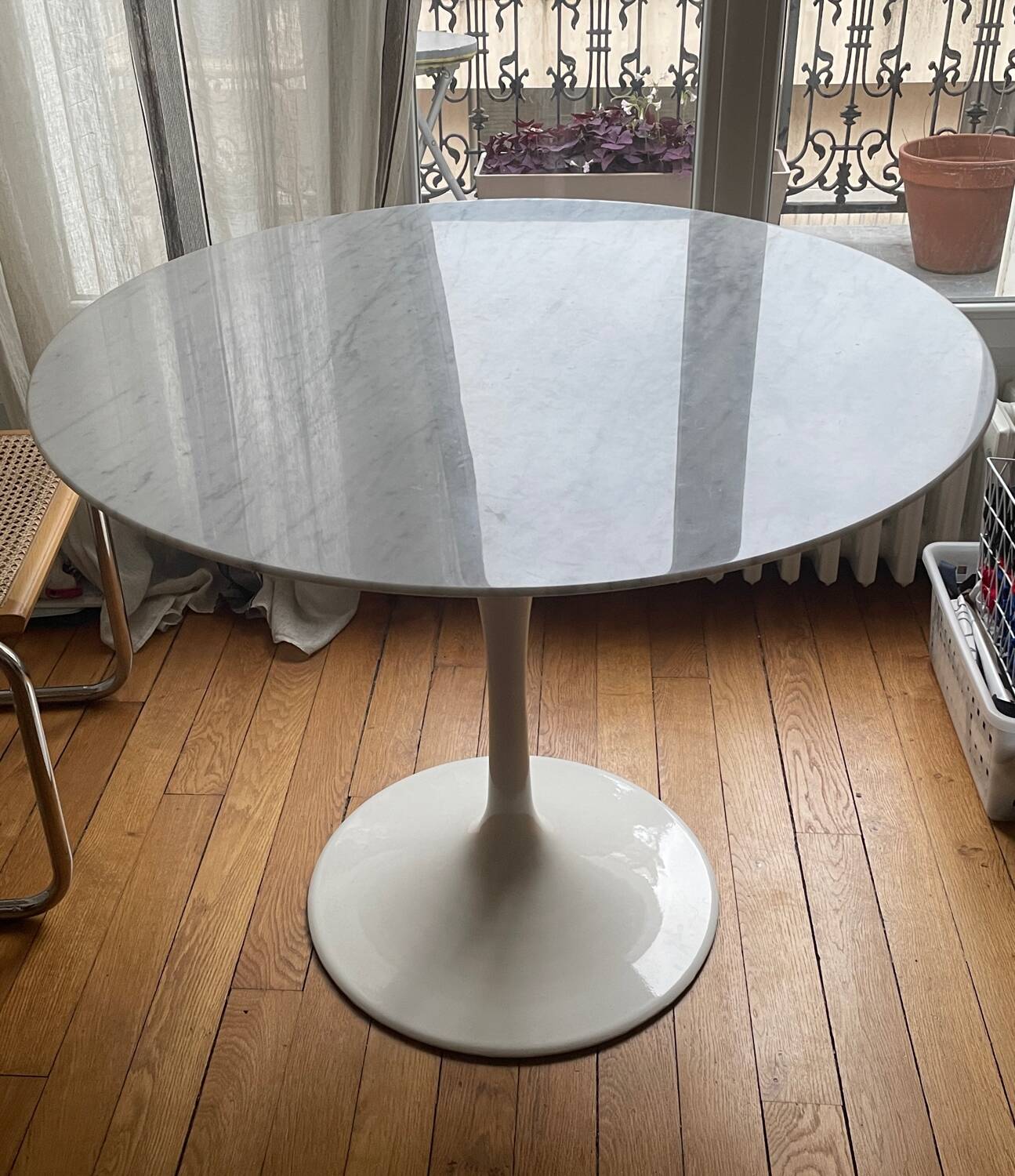 Table tulipe en marbre de Carrare | Selency